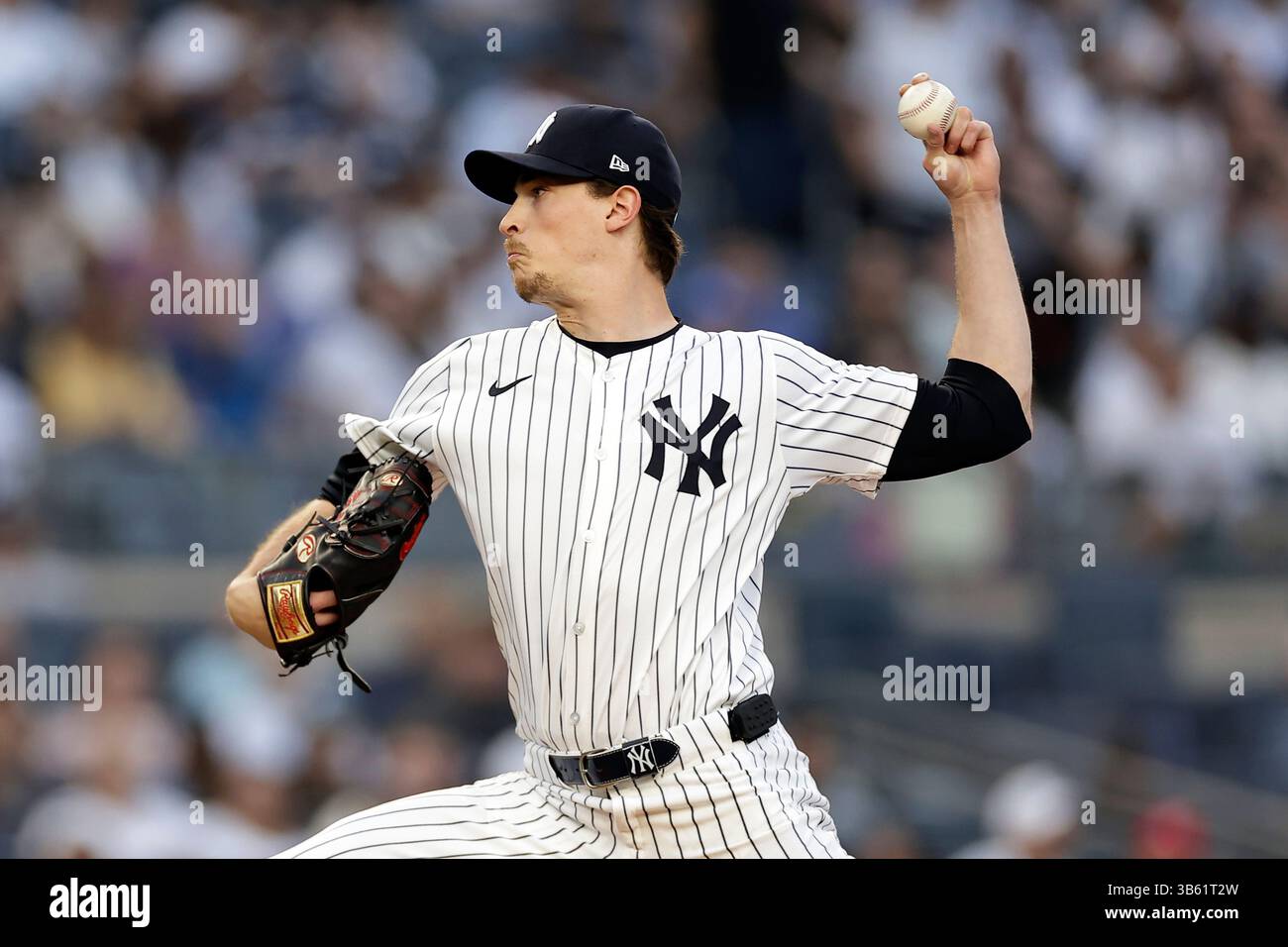 New York Yankees pitcher Max Fried (54) throws during the first inning ...