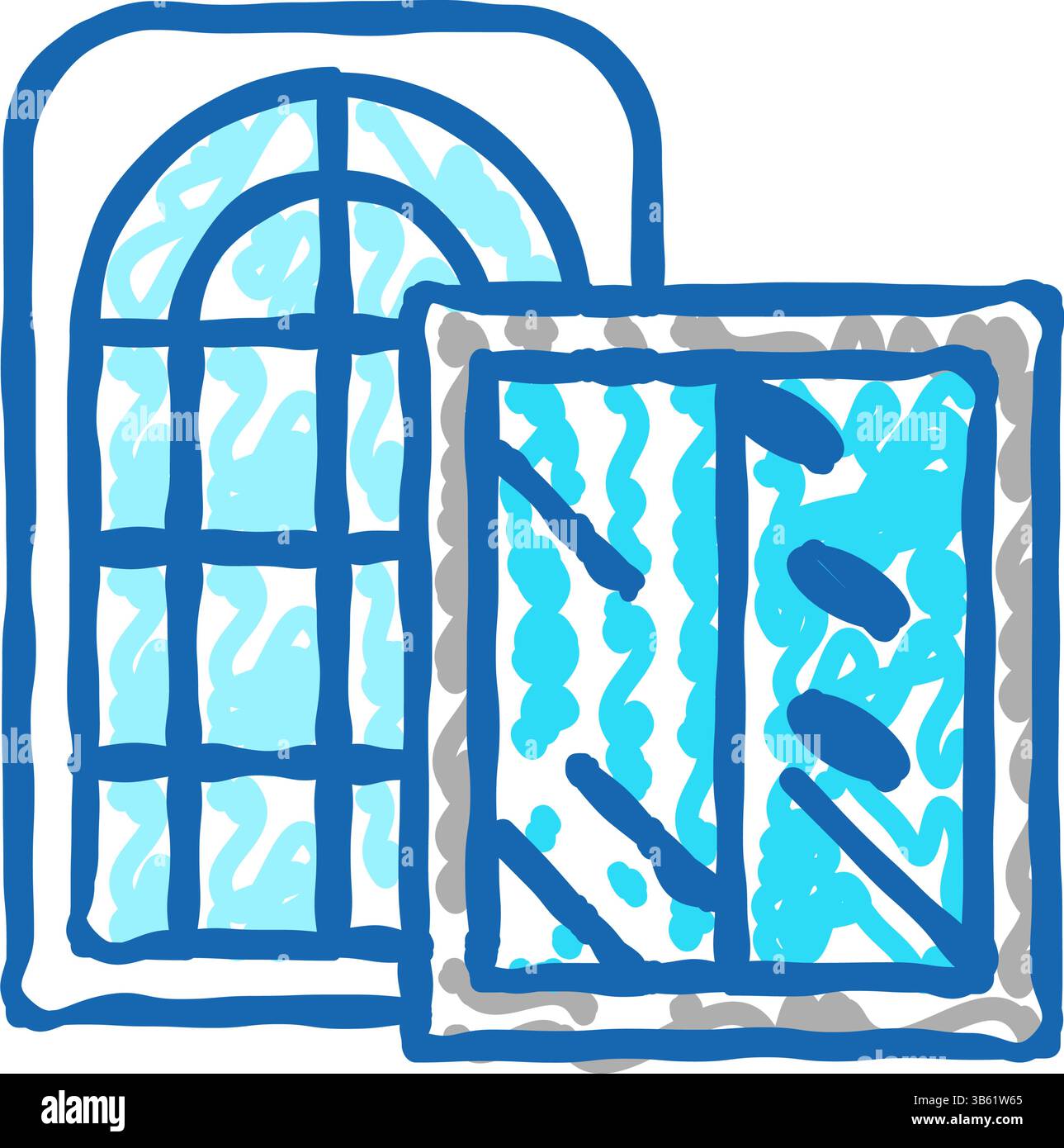 windows glass production icon doodle illustration Stock Vector Image ...