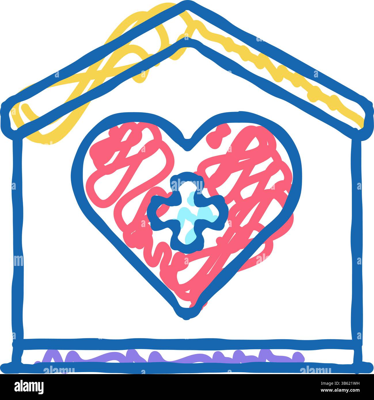 home care service icon doodle illustration Stock Vector Image & Art - Alamy