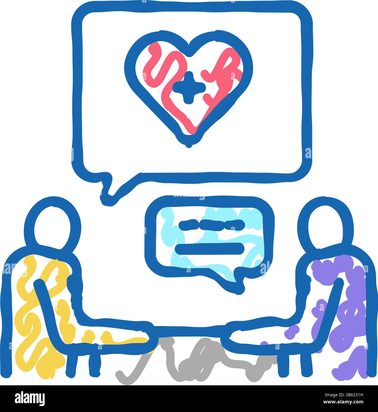 consultation homecare service icon doodle illustration Stock Vector ...