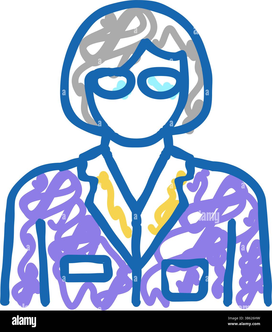 social worker icon doodle illustration Stock Vector Image & Art - Alamy