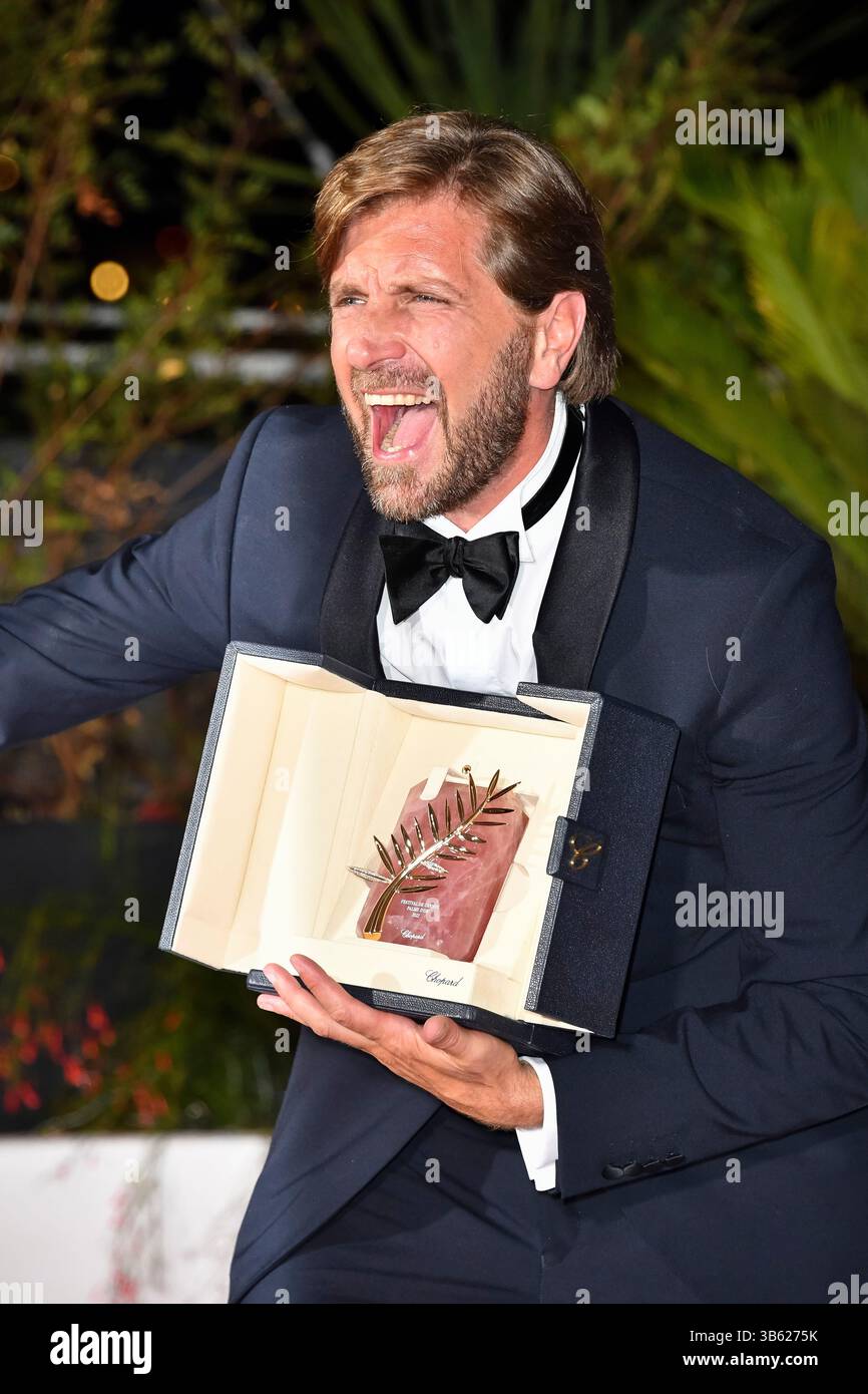 May 28, 2022, Venice, Italy: Ruben Ostlund poses at the winner's ...