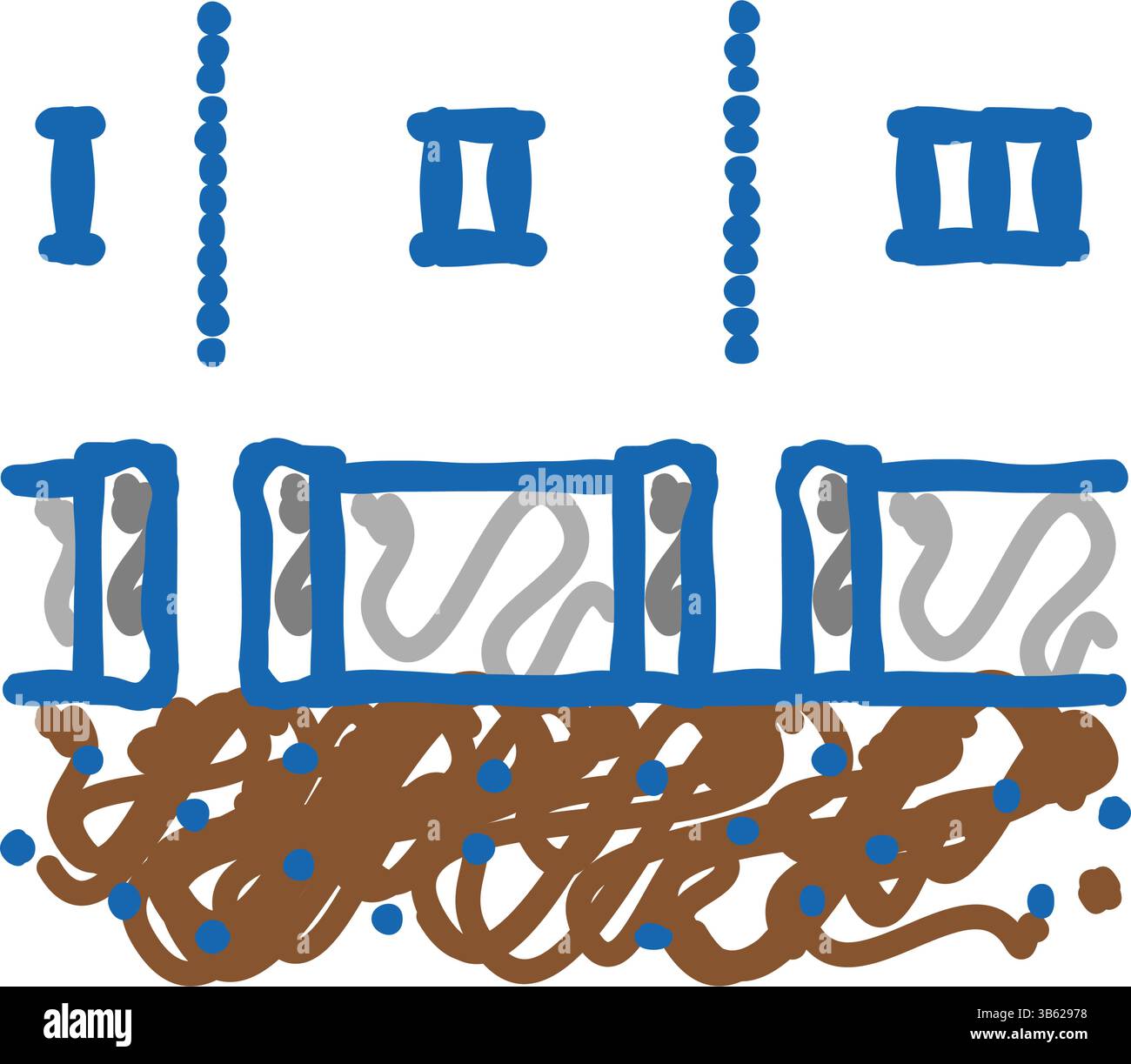 stages of pipeline construction icon doodle illustration Stock Vector ...