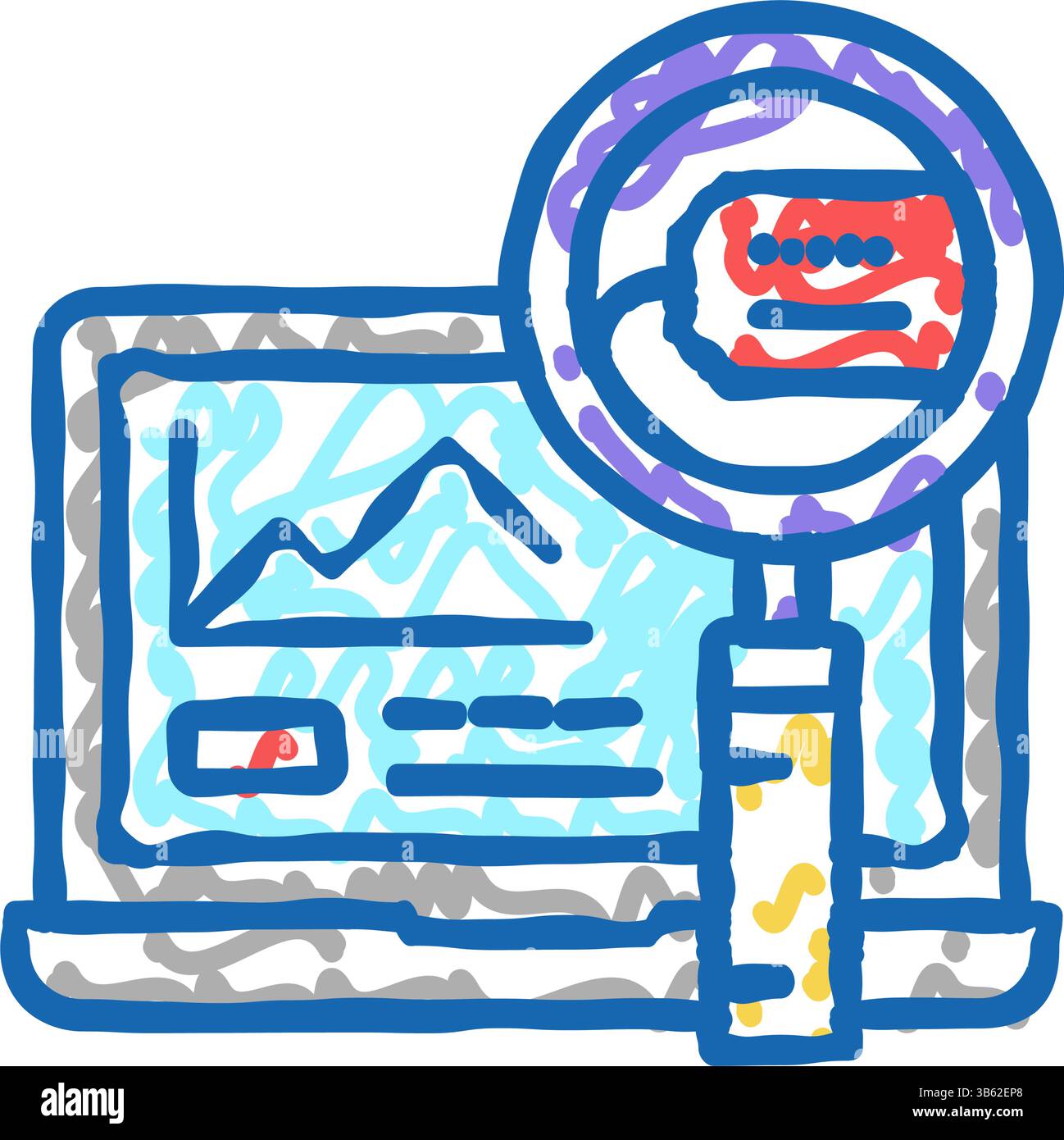 marketing research icon doodle illustration Stock Vector Image & Art ...