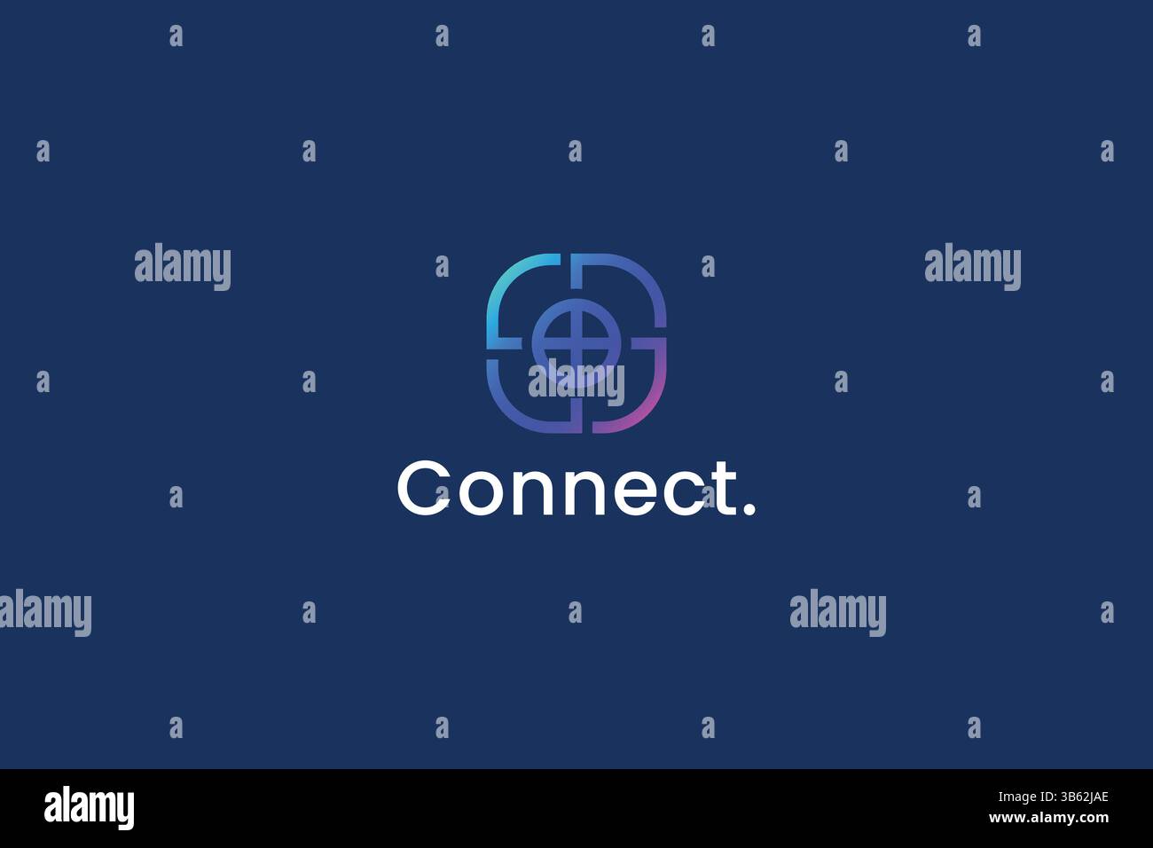 Connect Business Data Network Communication Mobile App Logo Stock ...