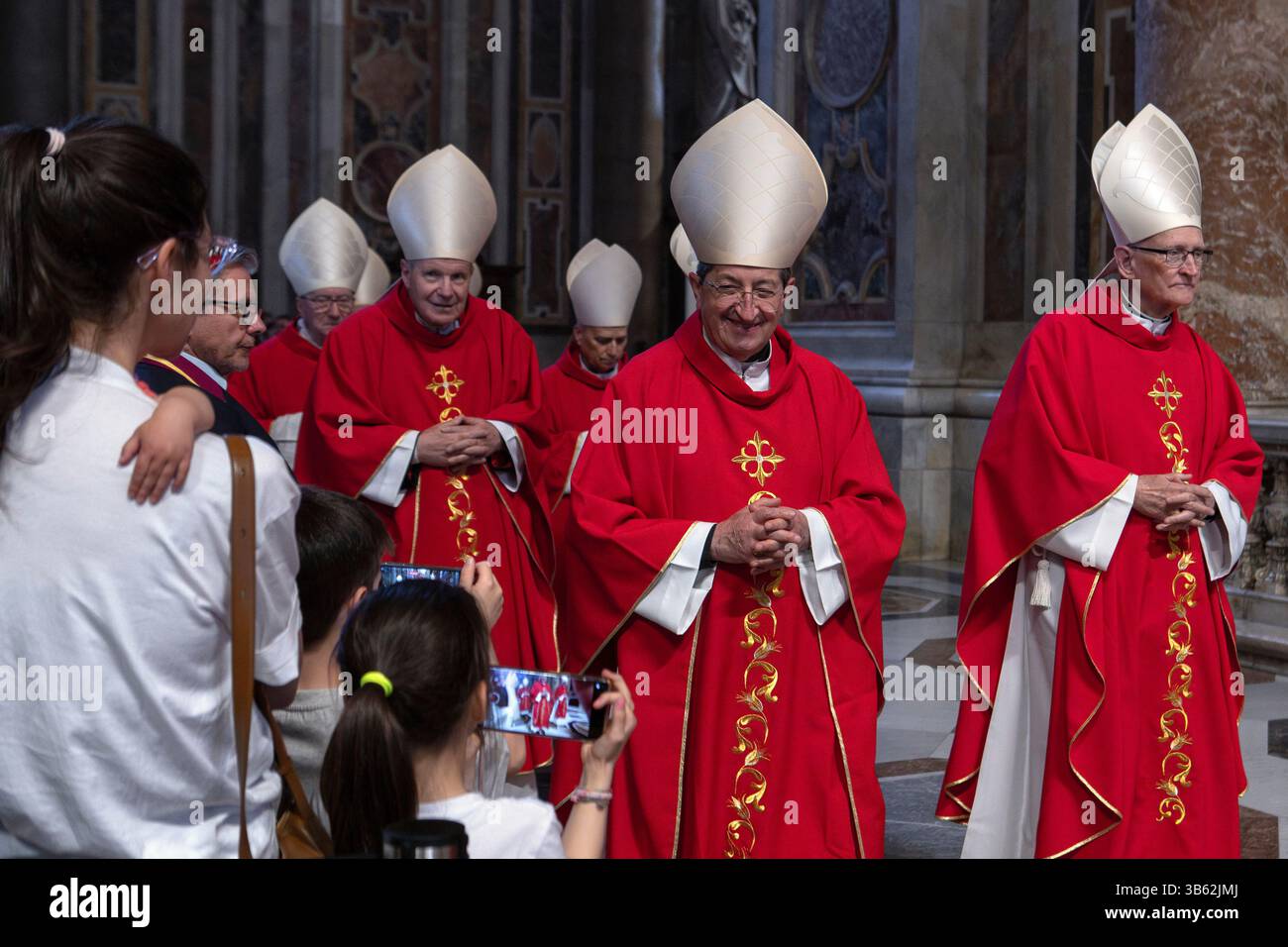 Cardinal Giuseppe Betori arrives for a mass on the seventh day of the ...