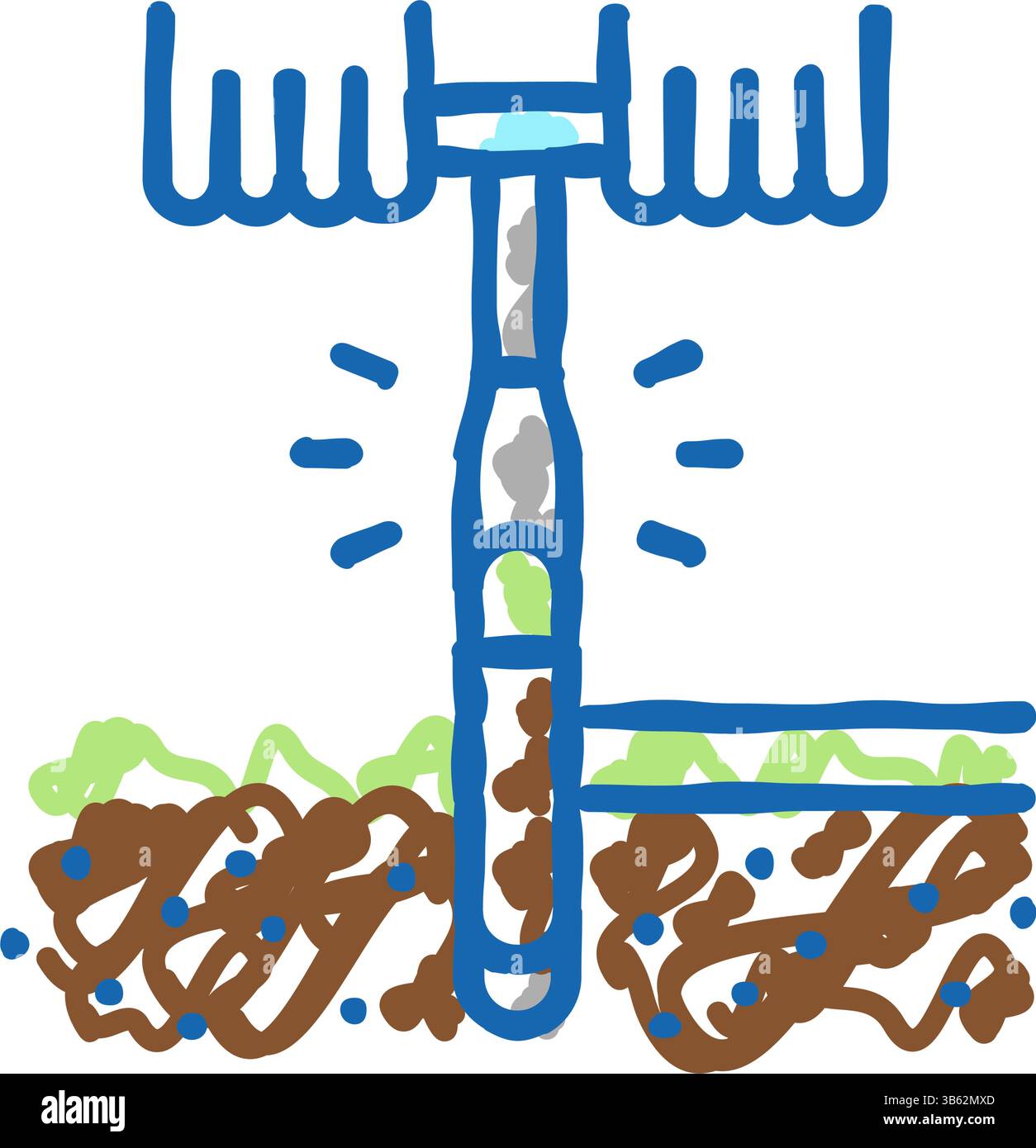 drilling tool for soil testing icon doodle illustration Stock Vector ...