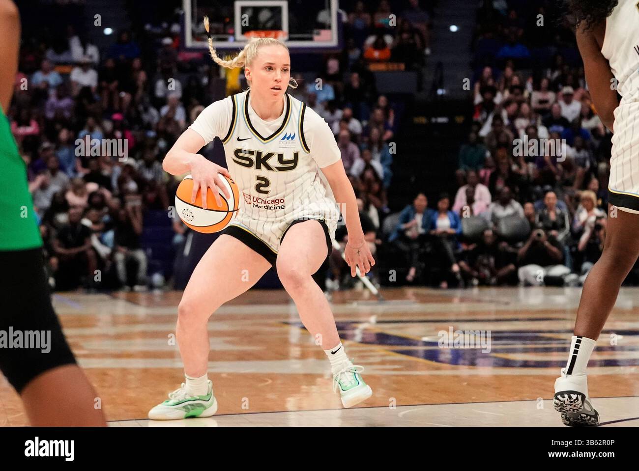 Chicago Sky guard Hailey Van Lith (2) moves the ball down court in the ...