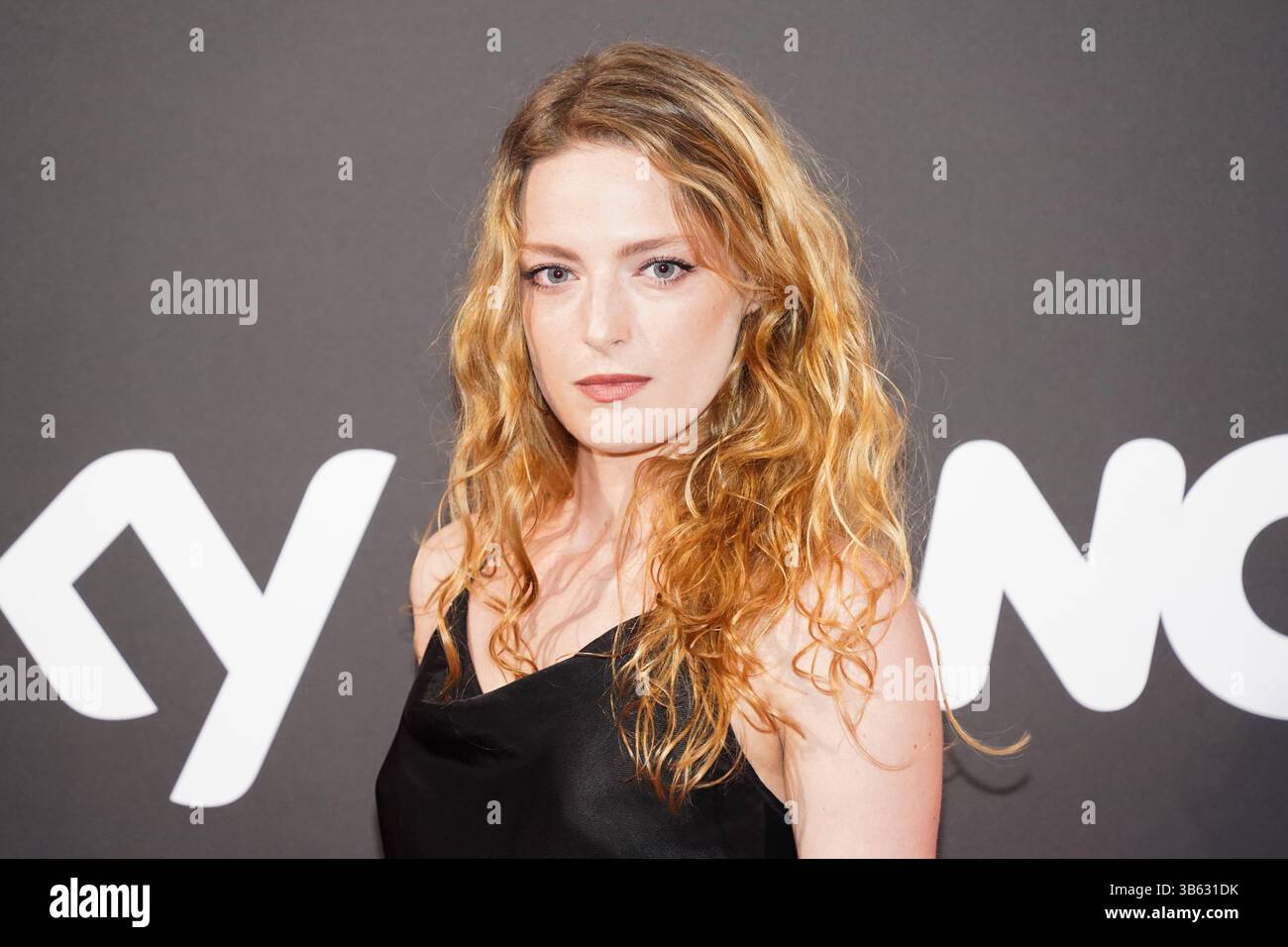 Italian actress Anna Manuelli on the red carpet on the occasion of the ...