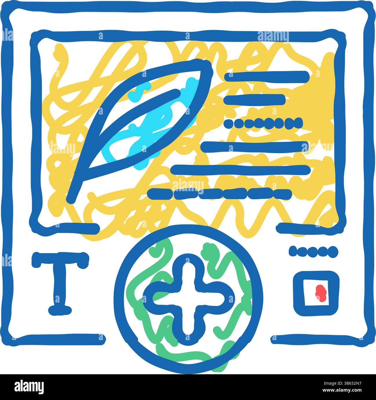 text content ugc icon doodle illustration Stock Vector Image & Art - Alamy