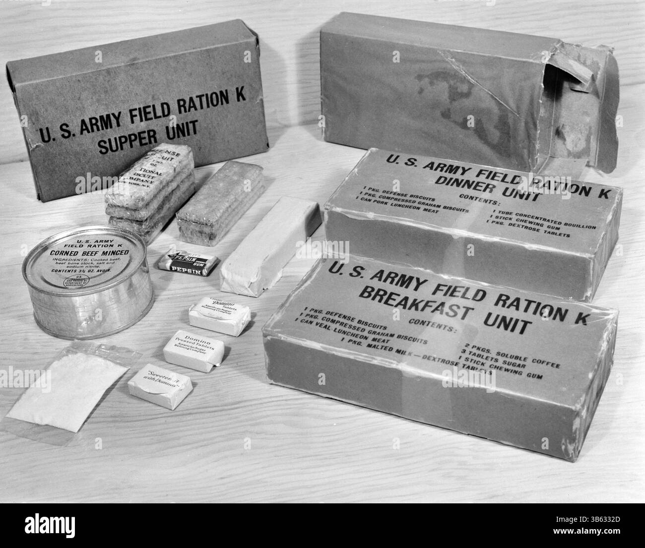 February 24, 2022, Chicago, Illinois, USA: U.S. Army Field Ration K ...