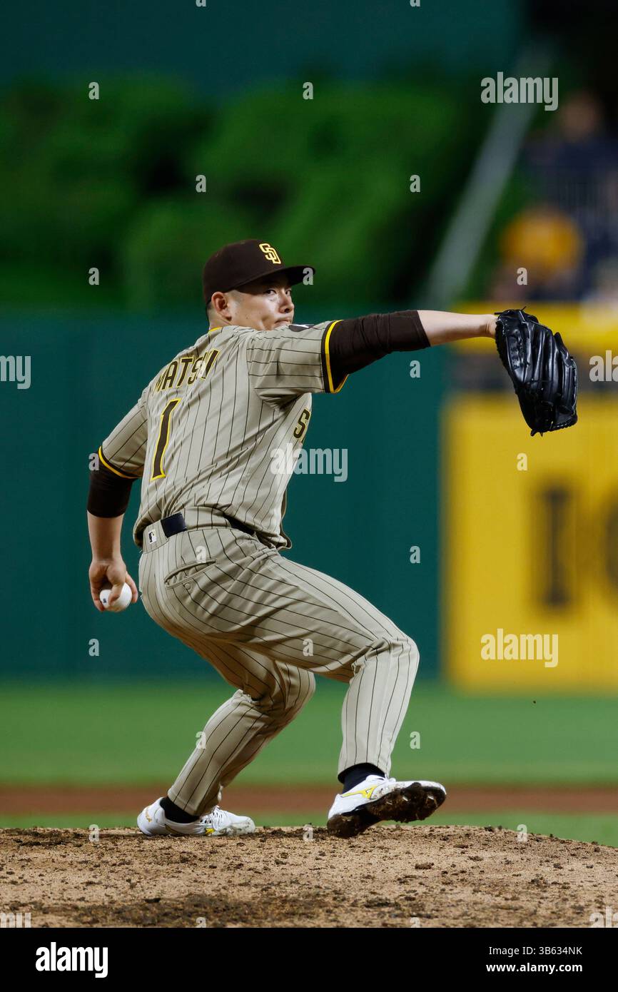 PITTSBURGH, PA - MAY 02: San Diego Padres pitcher Yuki Matsui (1 ...