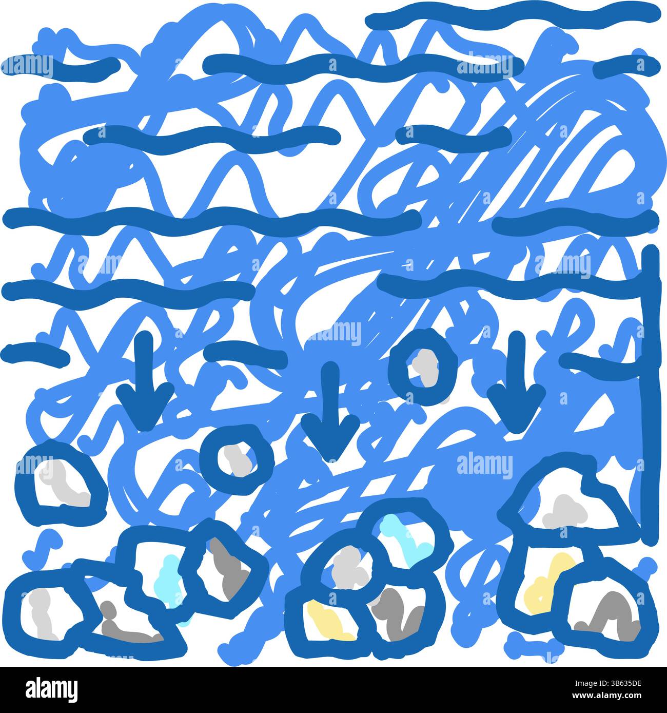 sedimentation water filter icon doodle illustration Stock Vector Image ...