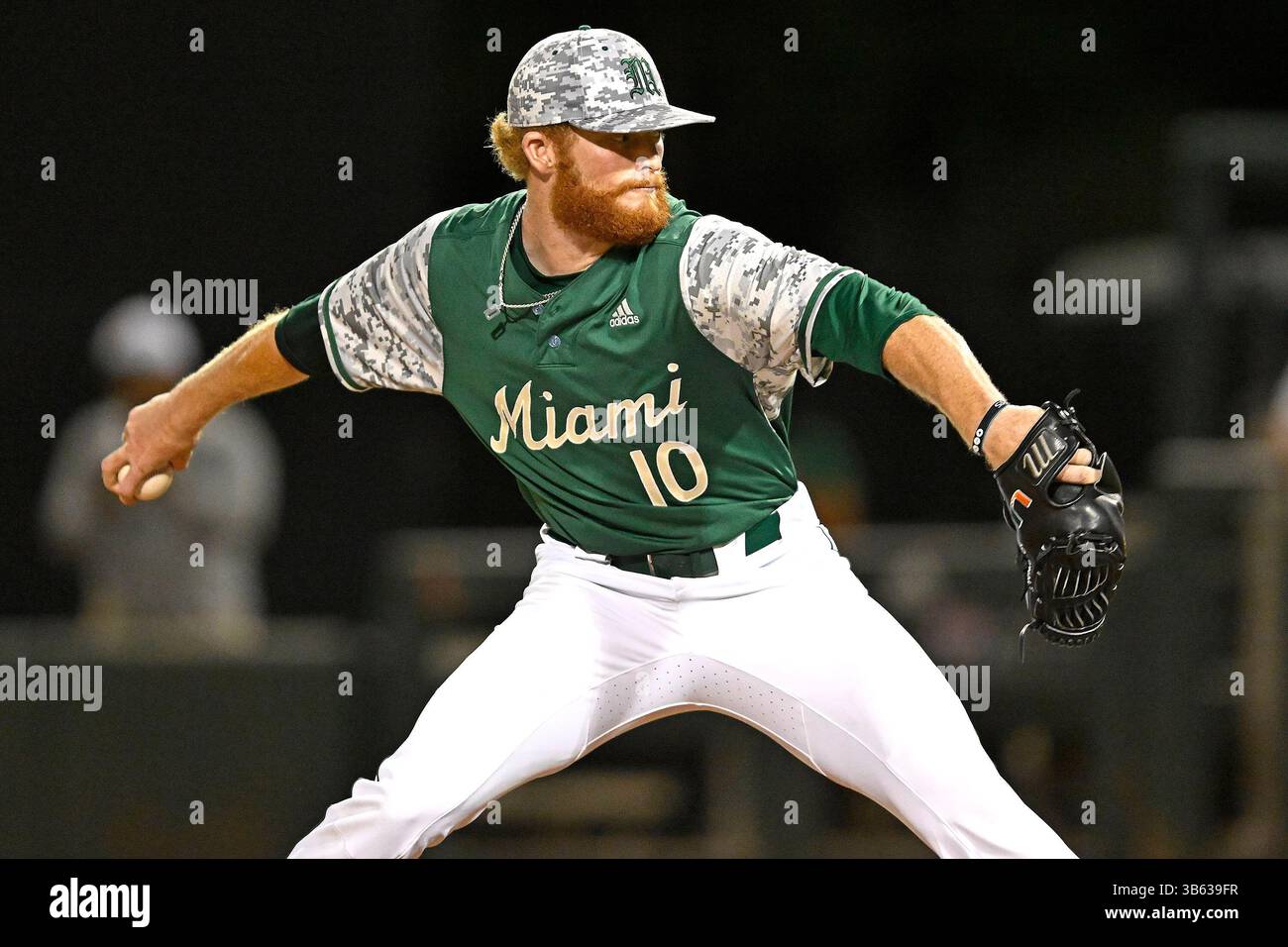 CORAL GABLES, FL - MAY 02: Miami right-handed pitcher Brian Walters (10 ...