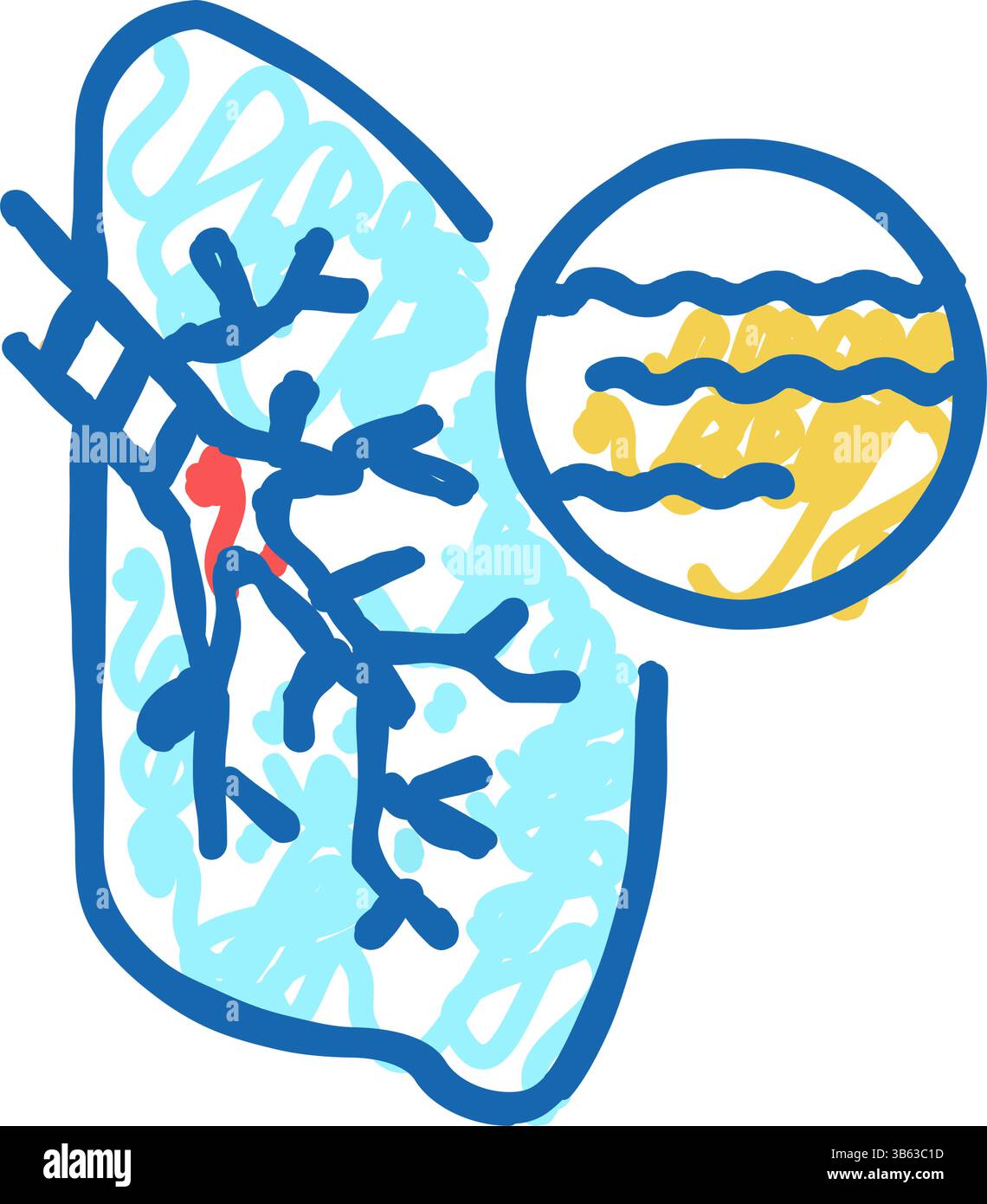 bronchitis disease icon doodle illustration Stock Vector Image & Art ...