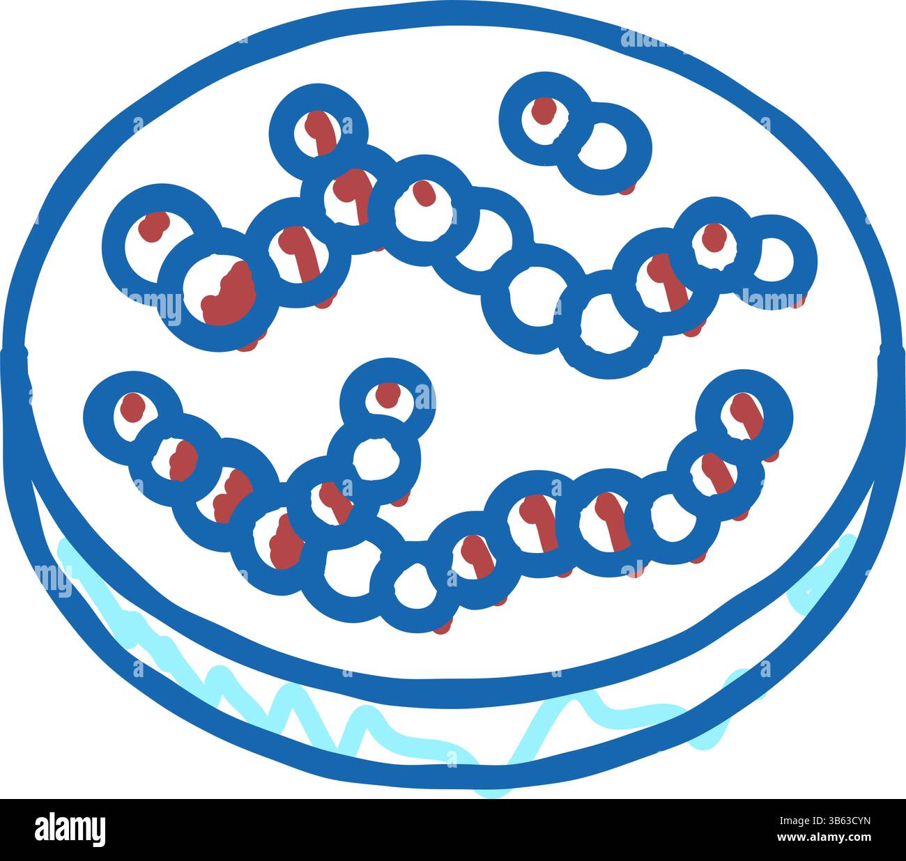 streptococcus bacteria icon doodle illustration Stock Vector Image ...