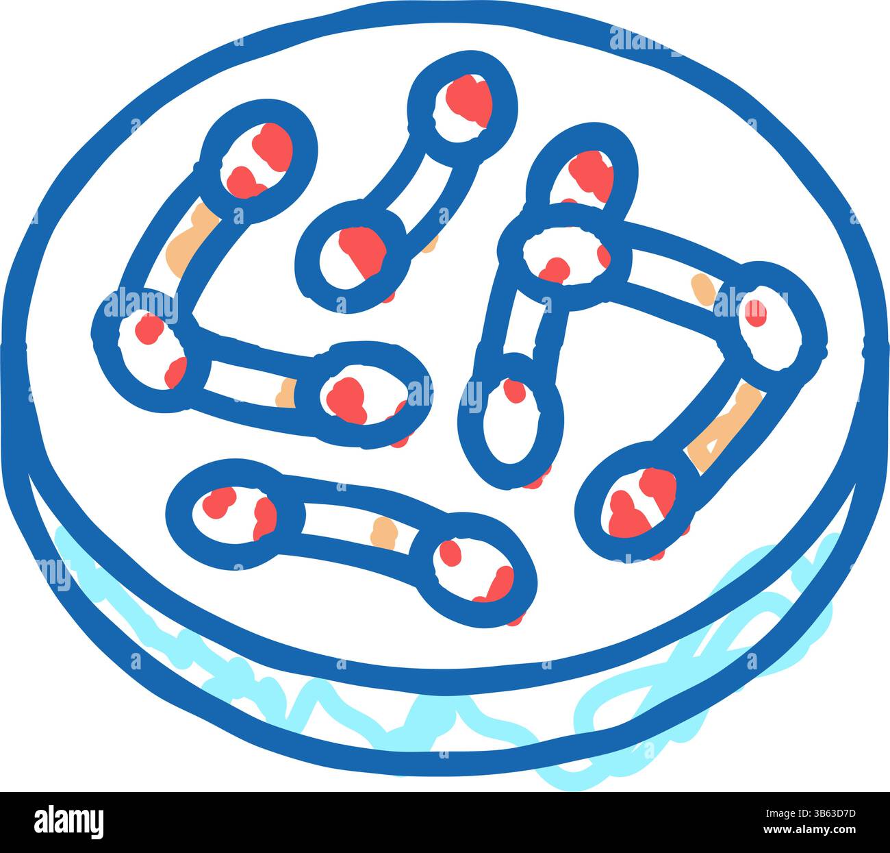 bacteria corynebacterium diphtheriae icon doodle illustration Stock ...