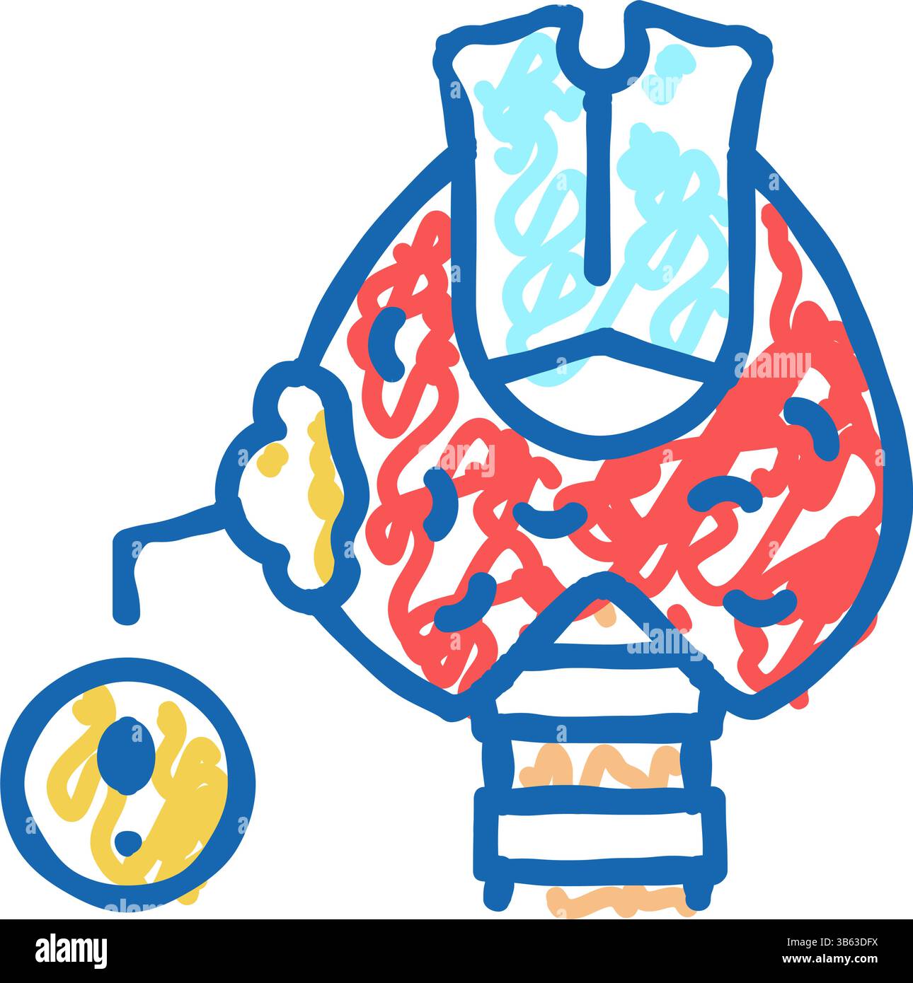 thyroid cancer icon doodle illustration Stock Vector Image & Art - Alamy