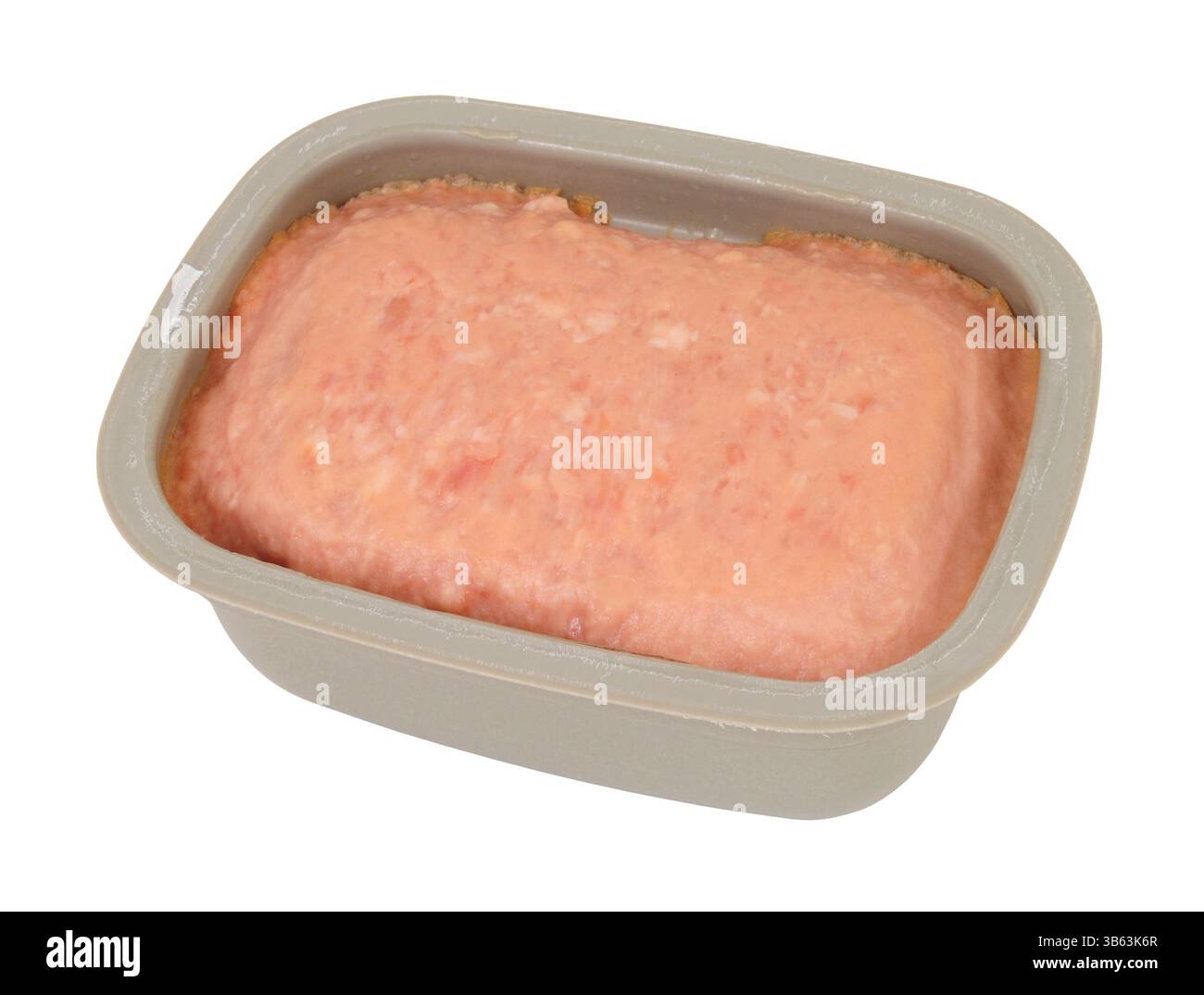 Pork and ham luncheon meat in a plastic tub Stock Photo - Alamy