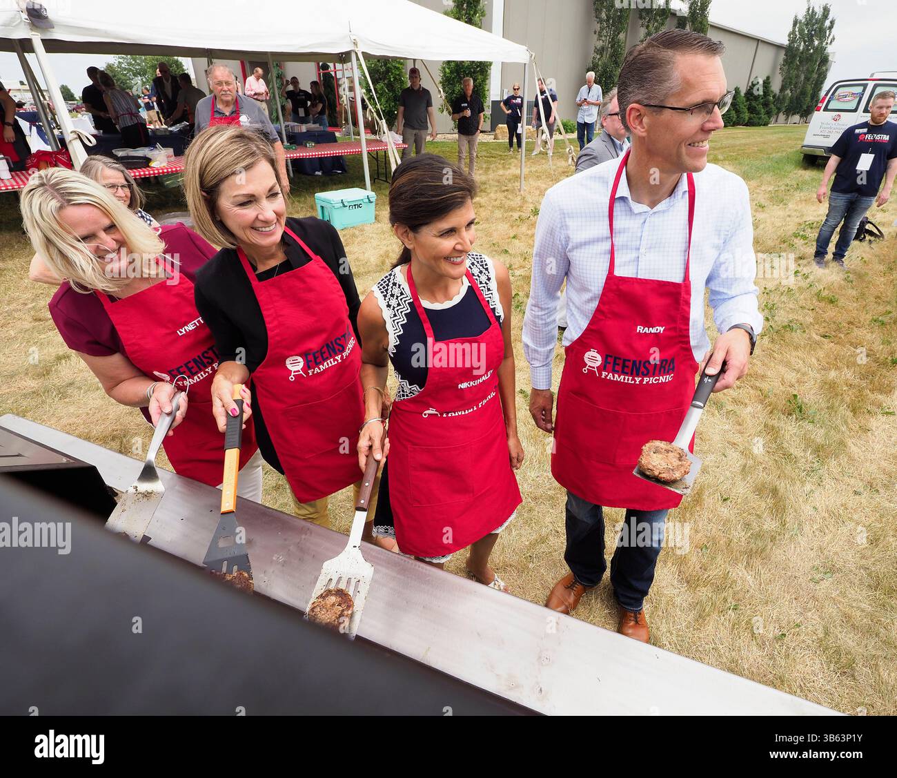 June 30, 2022, Sioux Center, Iowa, USA: From left, LYNETTE FEENSTRA ...