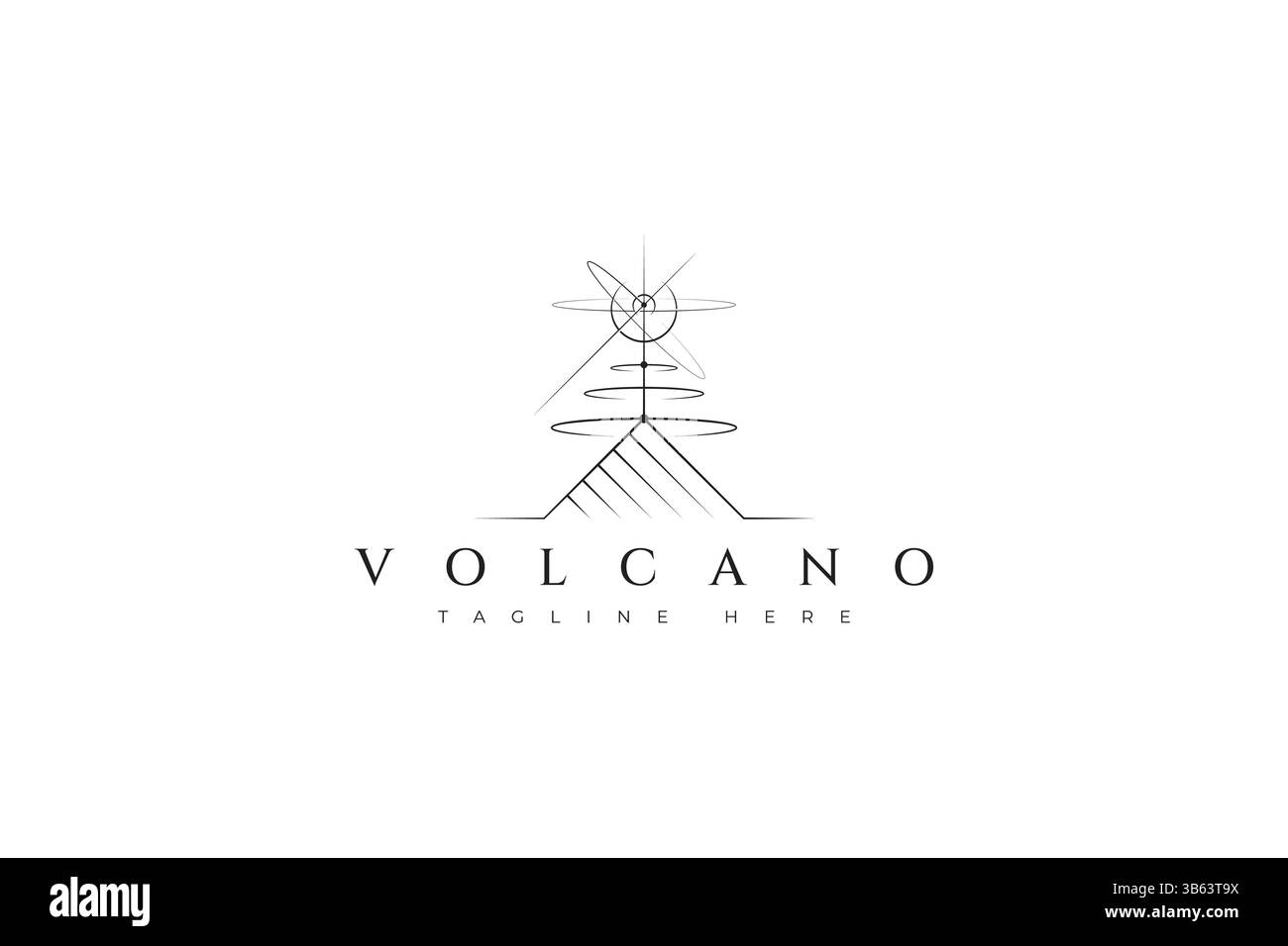 Explosion Volcano Mountain Logo Abstract Illustration Eruption Volcanic ...