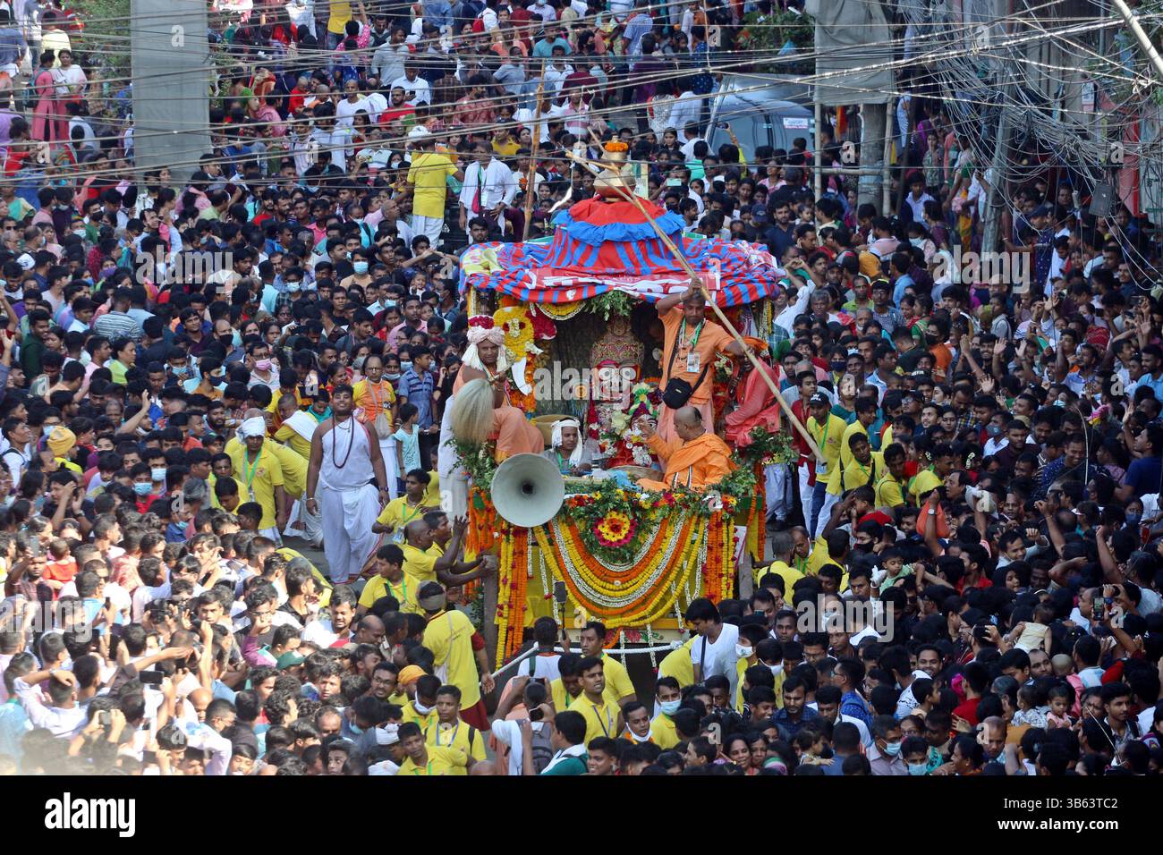 July 1, 2022, Dhaka, Dhaka, Bangladesh: Bangladeshi Hindu community celebrate Rath Yatra ( Roth ...