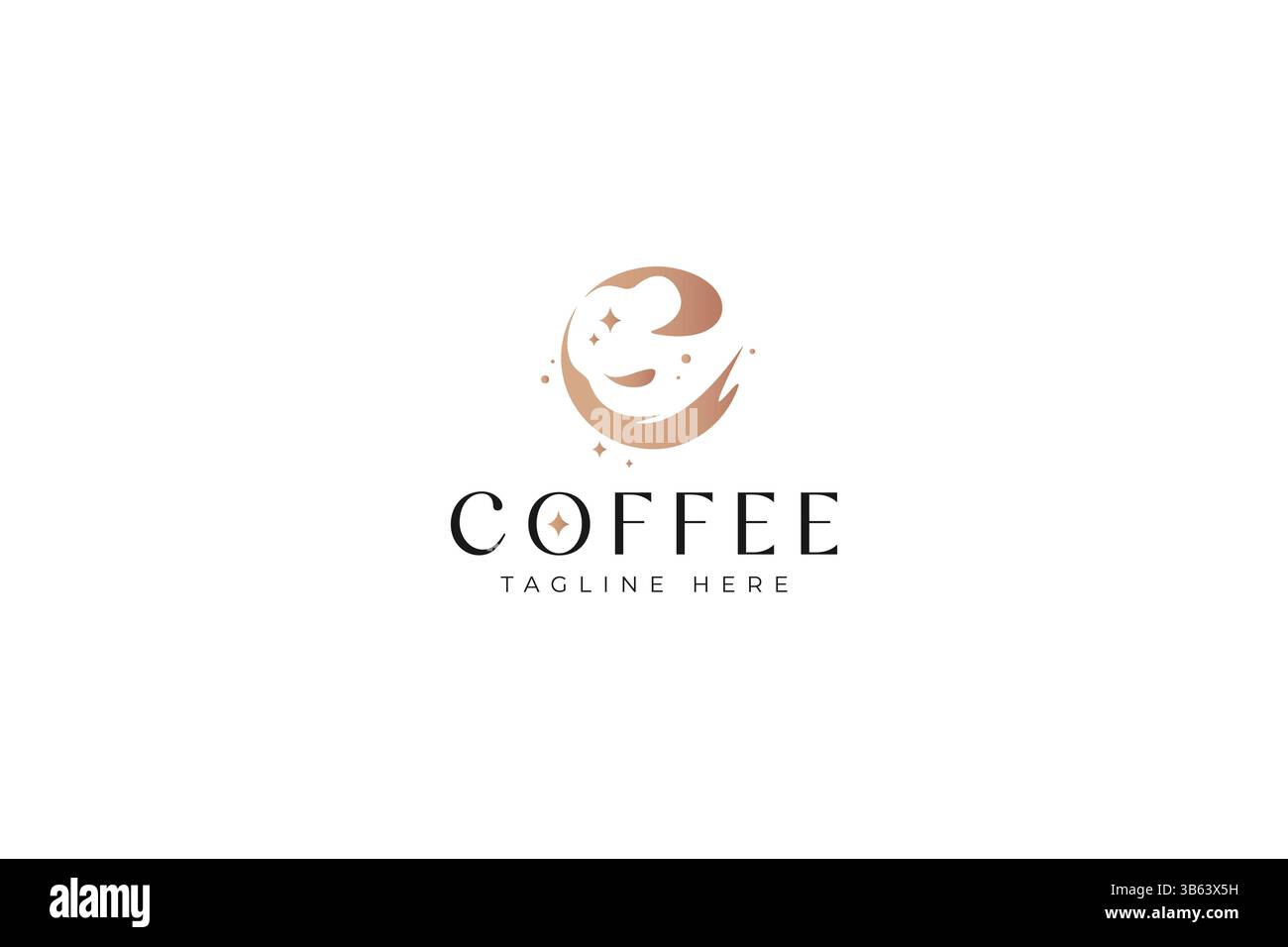 Letter C Logo Concept Spilled Coffee Brand Identity Cafe Shop Business ...