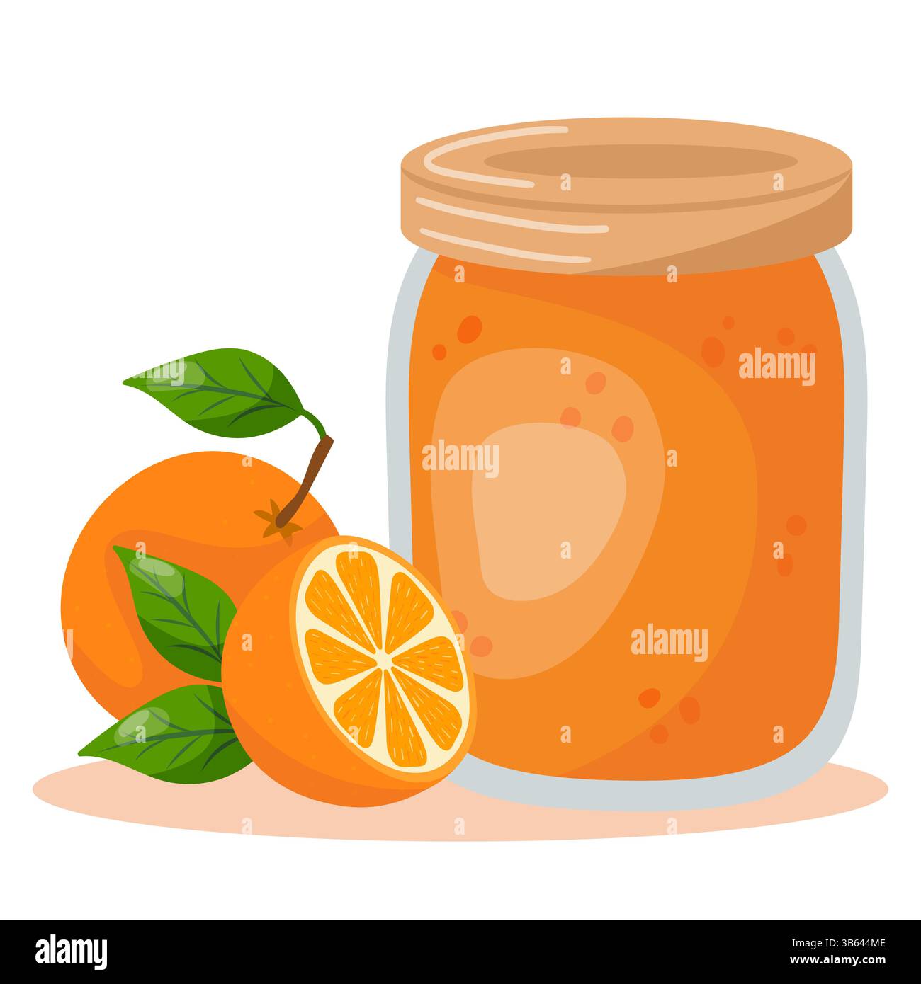 Orange marmalade jar isolated Stock Vector Images - Alamy
