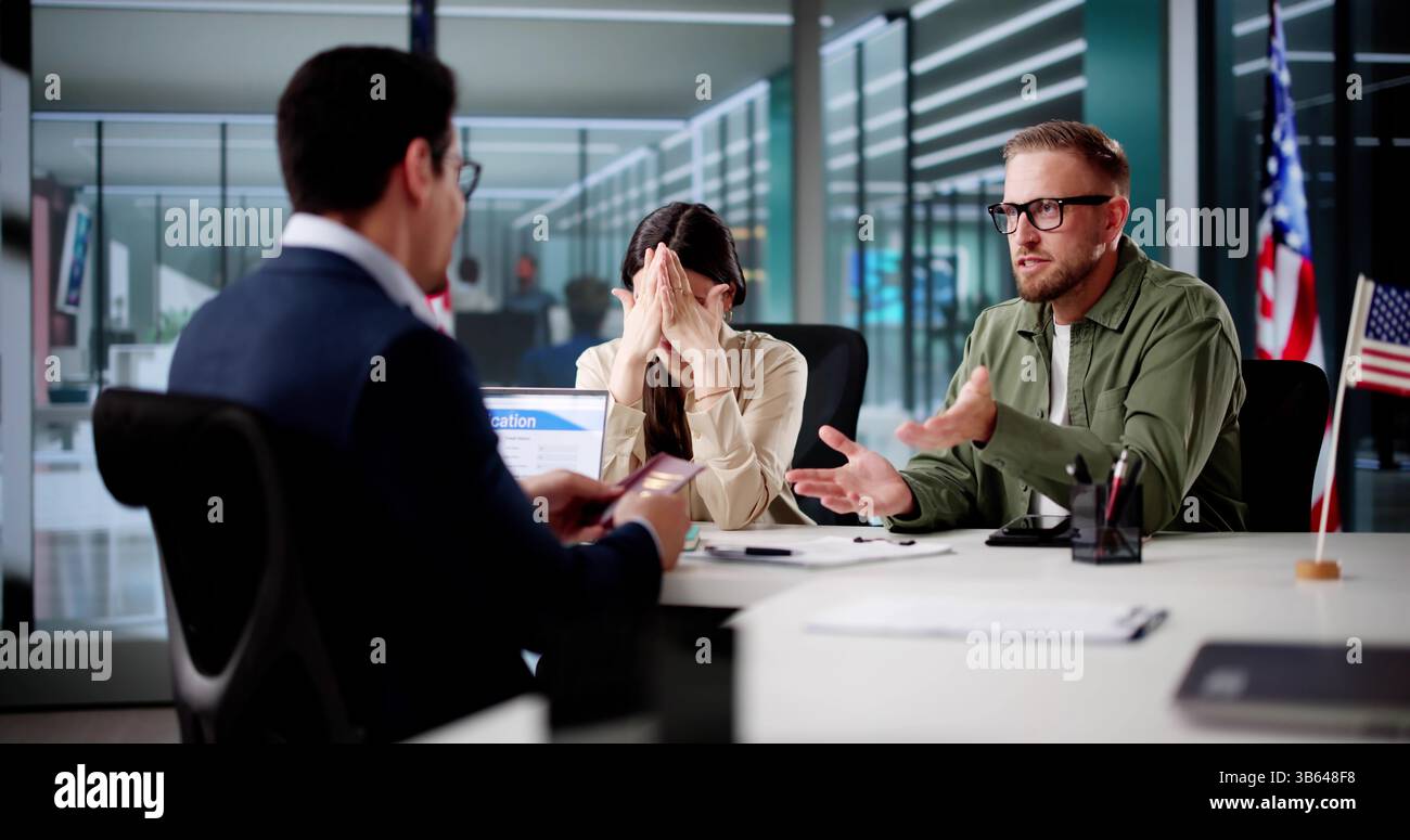 Immigration Lawyer Helps Man And Woman Denied US Visa Stock Photo - Alamy