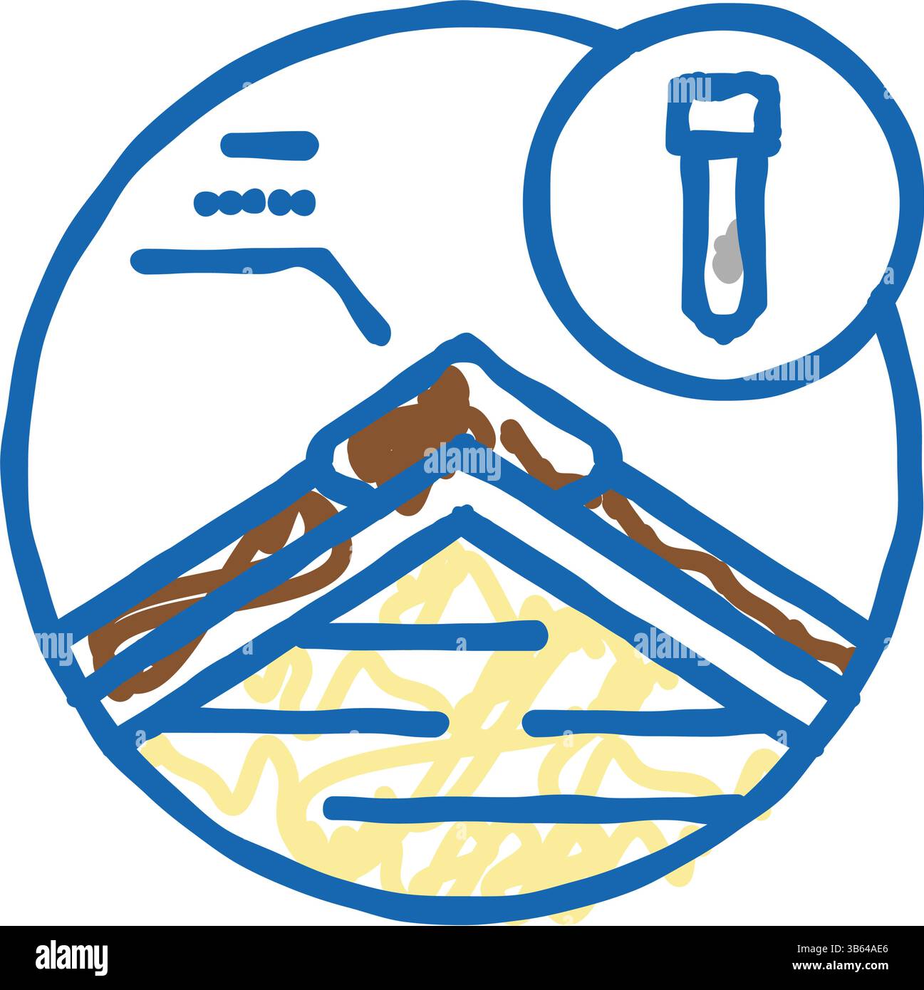 hip and ridge caps icon doodle illustration Stock Vector Image & Art ...