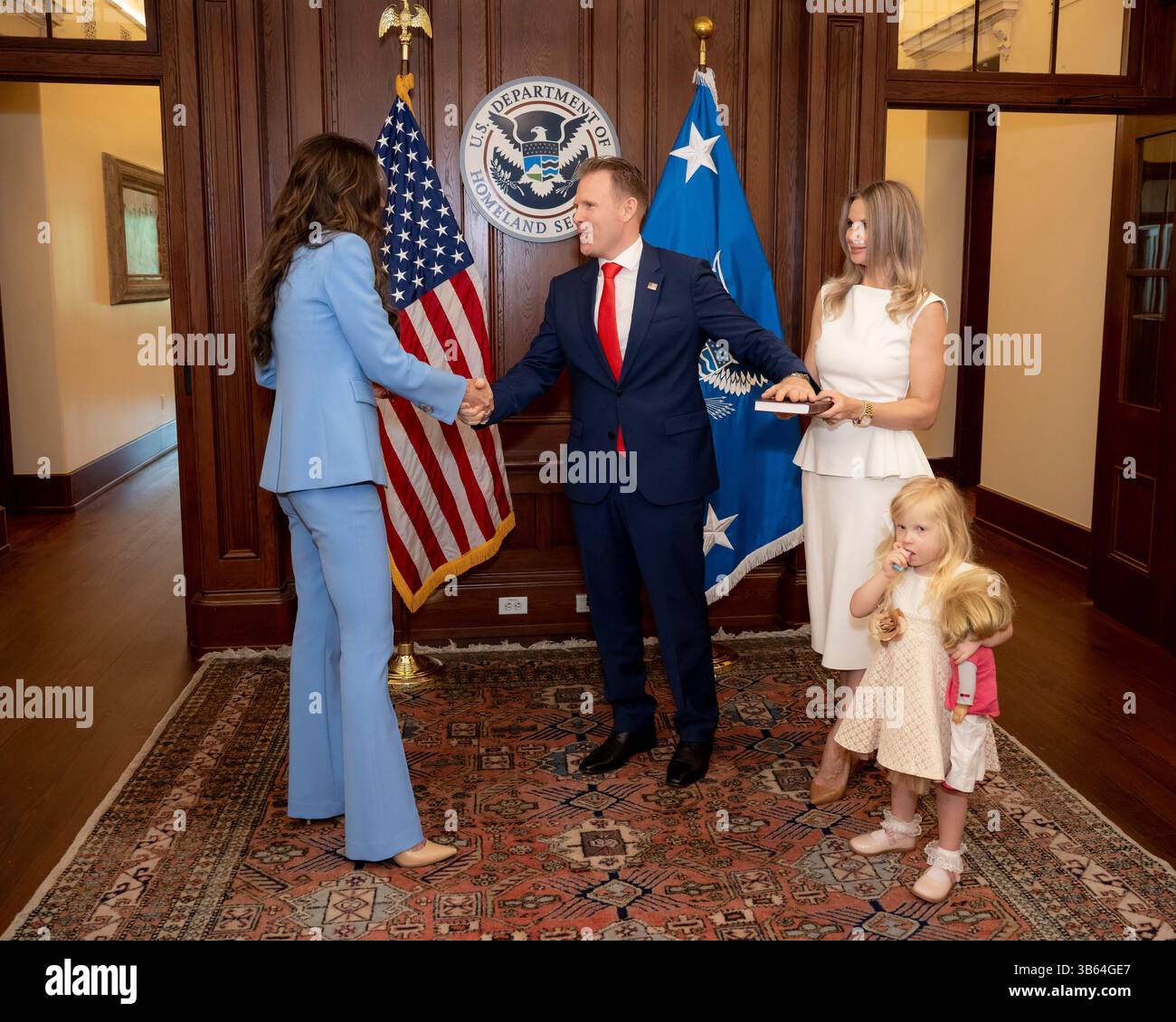 Department of Homeland Security (DHS) Secretary Kristi Noem swears in ...