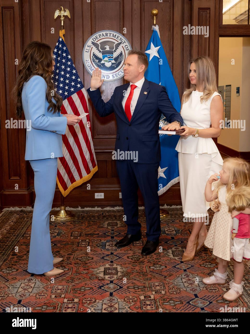 Department of Homeland Security (DHS) Secretary Kristi Noem swears in ...