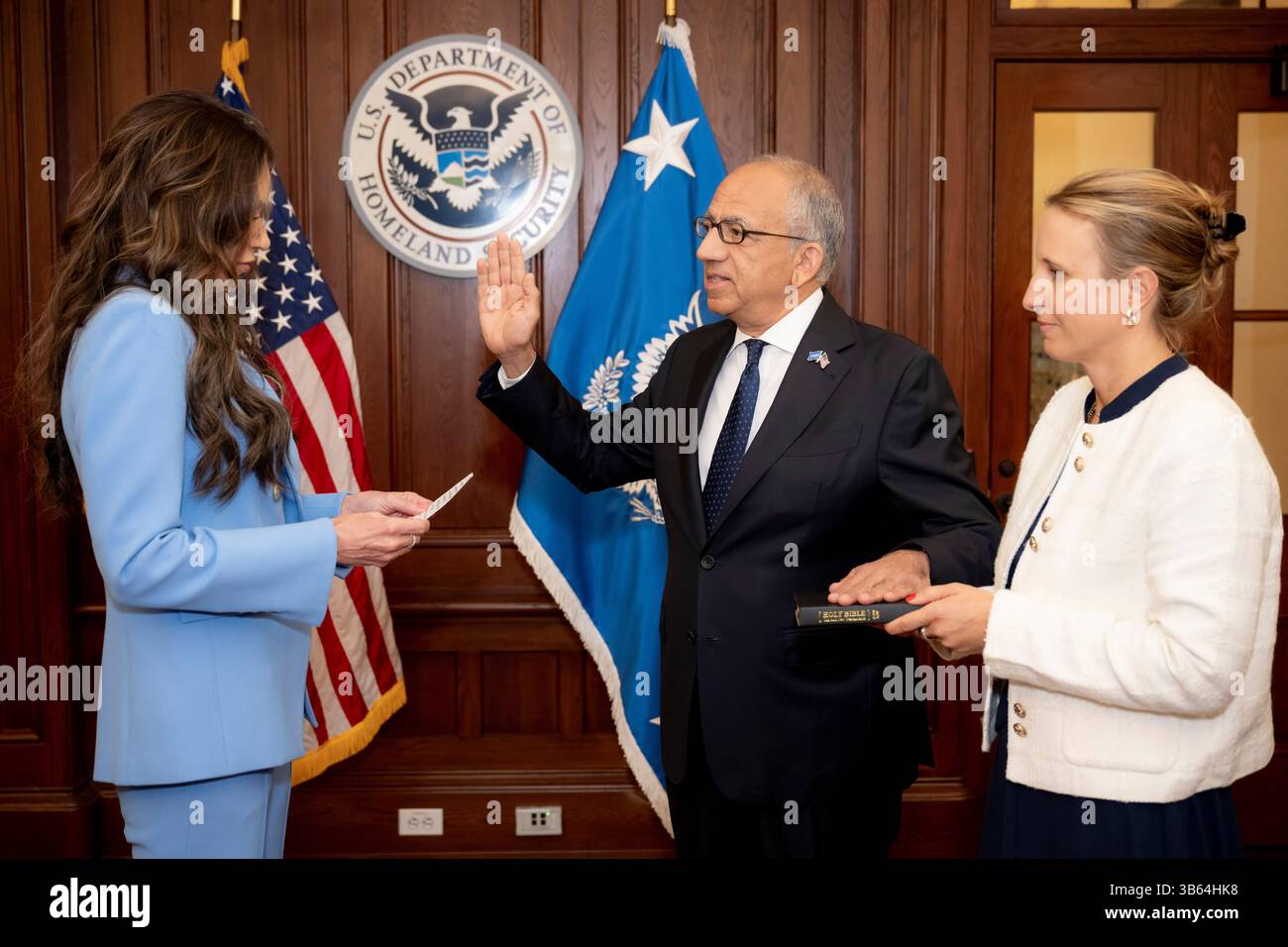 Department of Homeland Security (DHS) Secretary Kristi Noem swears in ...
