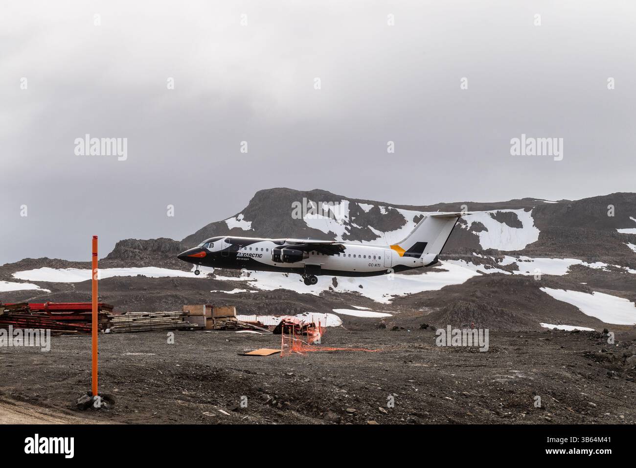 King George Island, Antarctica - February 3, 2024. A british Bae 146 ...