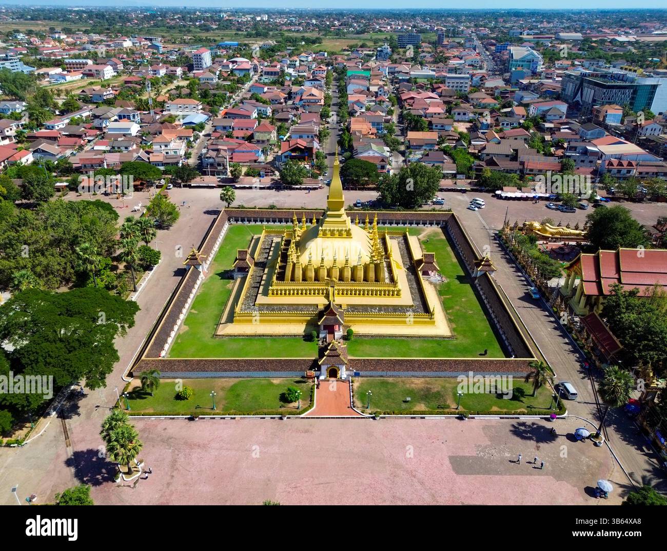Pha That Luang is the golden stupa and national symbol of Laos, a 16th ...