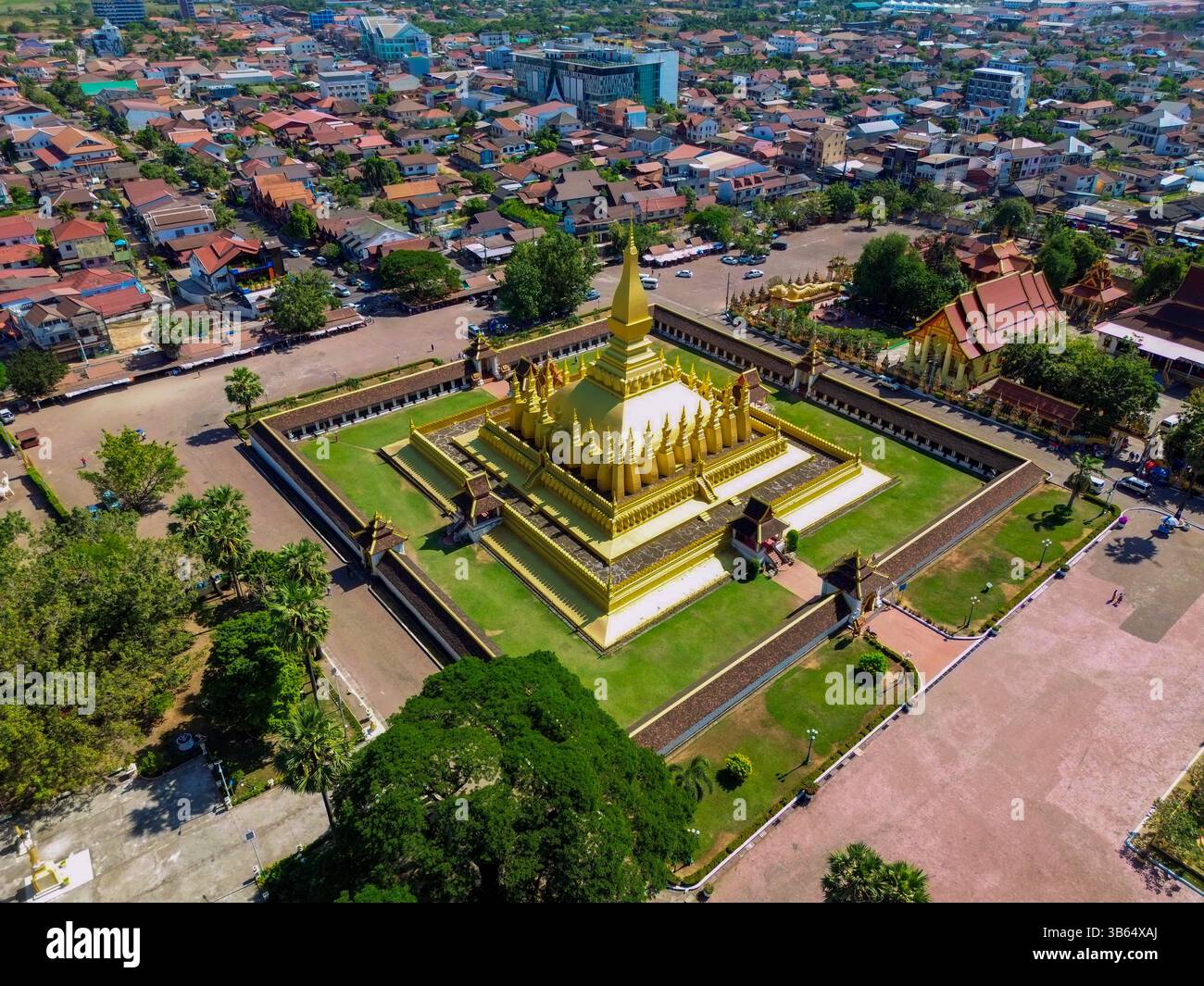 Pha That Luang is the golden stupa and national symbol of Laos, a 16th ...