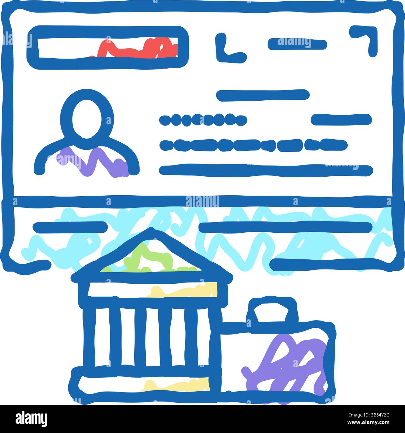 diplomatic visa icon doodle illustration Stock Vector Image & Art - Alamy
