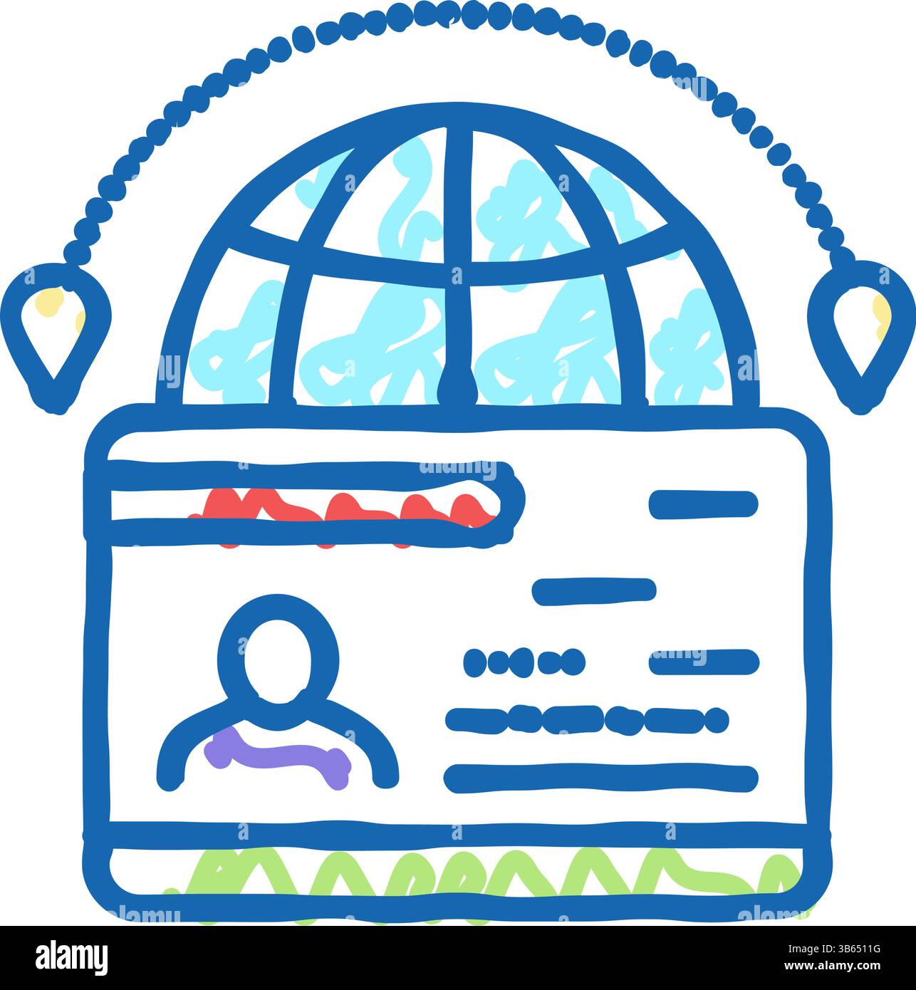 immigration visa icon doodle illustration Stock Vector Image & Art - Alamy