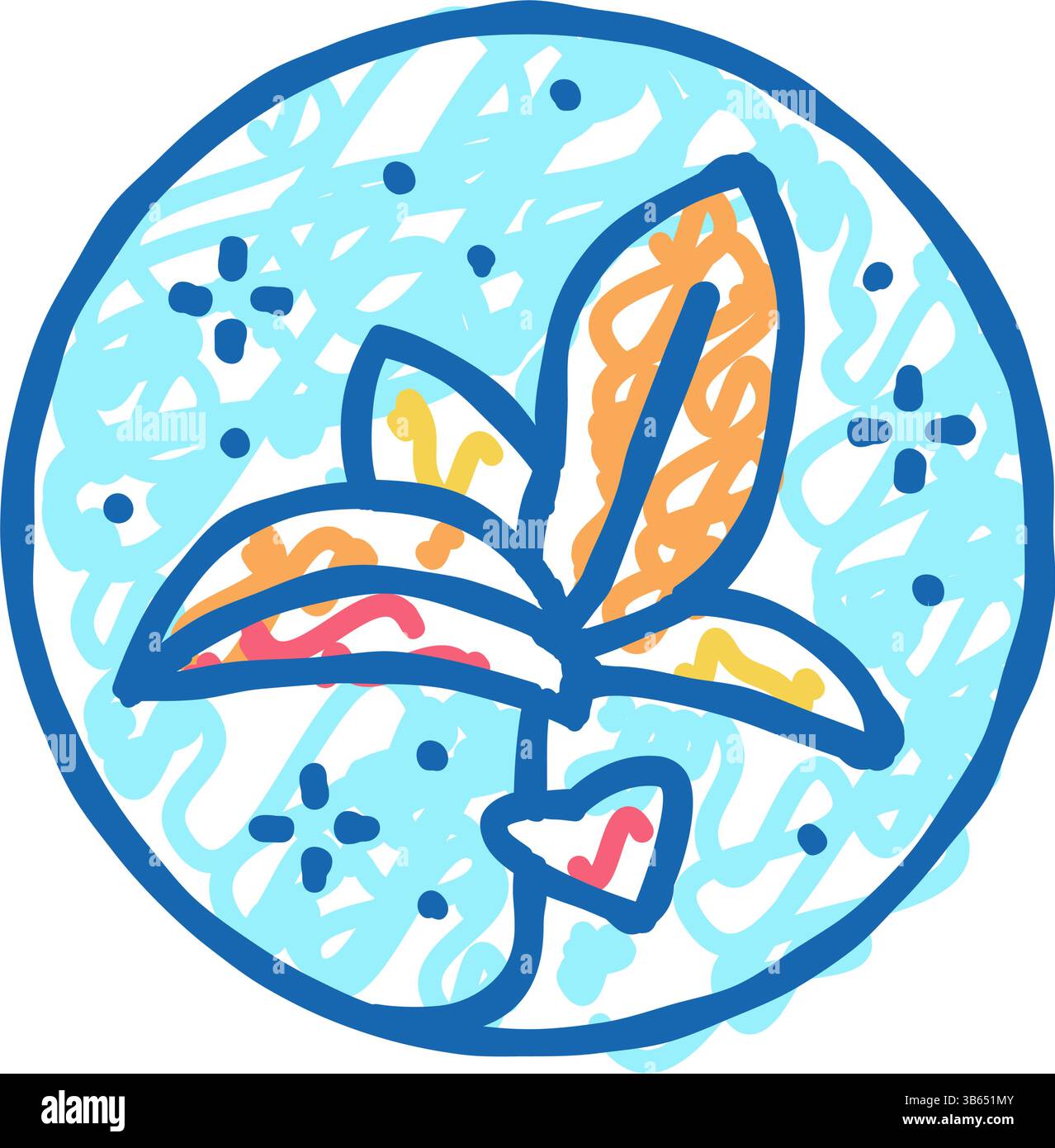 flower boho icon doodle illustration Stock Vector Image & Art - Alamy