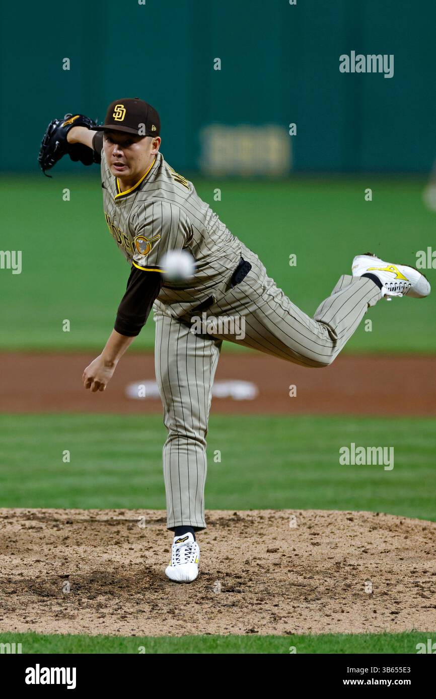 PITTSBURGH, PA - MAY 02: San Diego Padres pitcher Yuki Matsui (1 ...