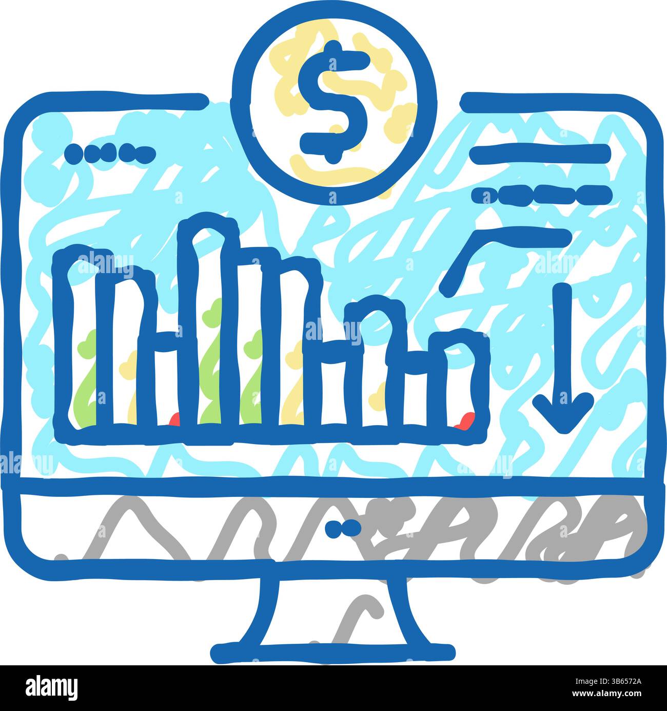 maintaining minimum required account balance icon doodle illustration ...