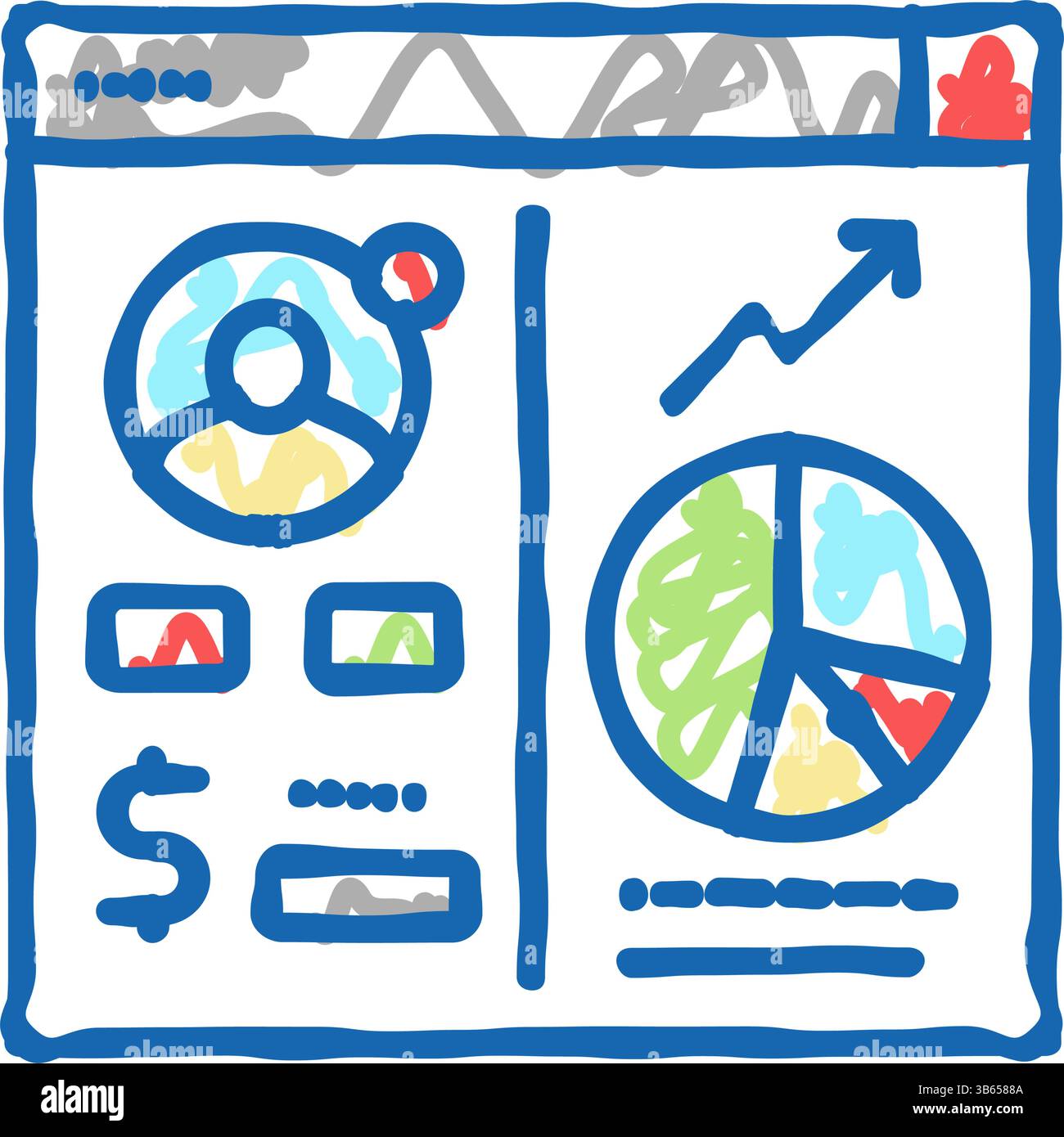 opening investment account icon doodle illustration Stock Vector Image ...