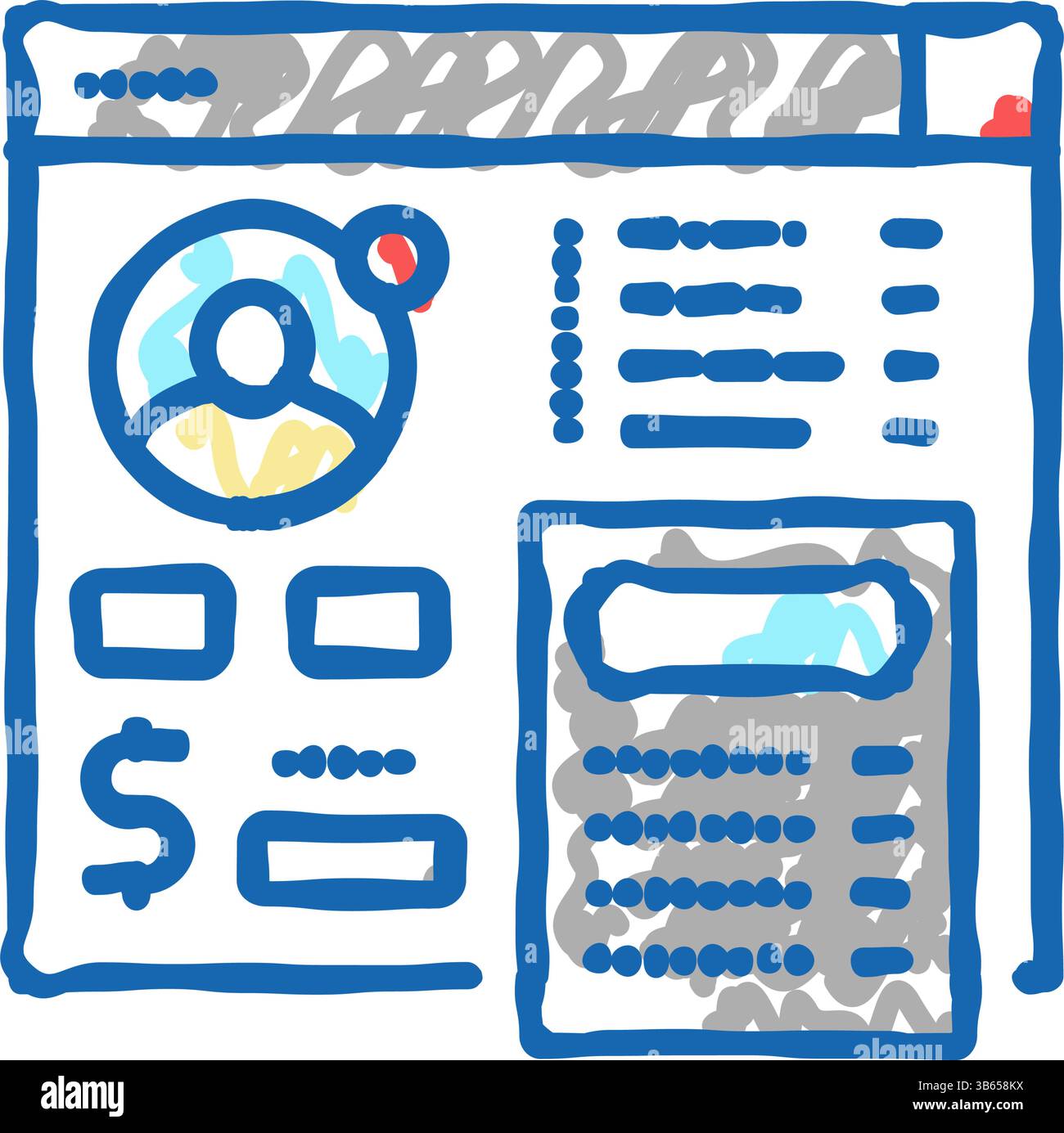 settlements on behalf of clients icon doodle illustration Stock Vector ...