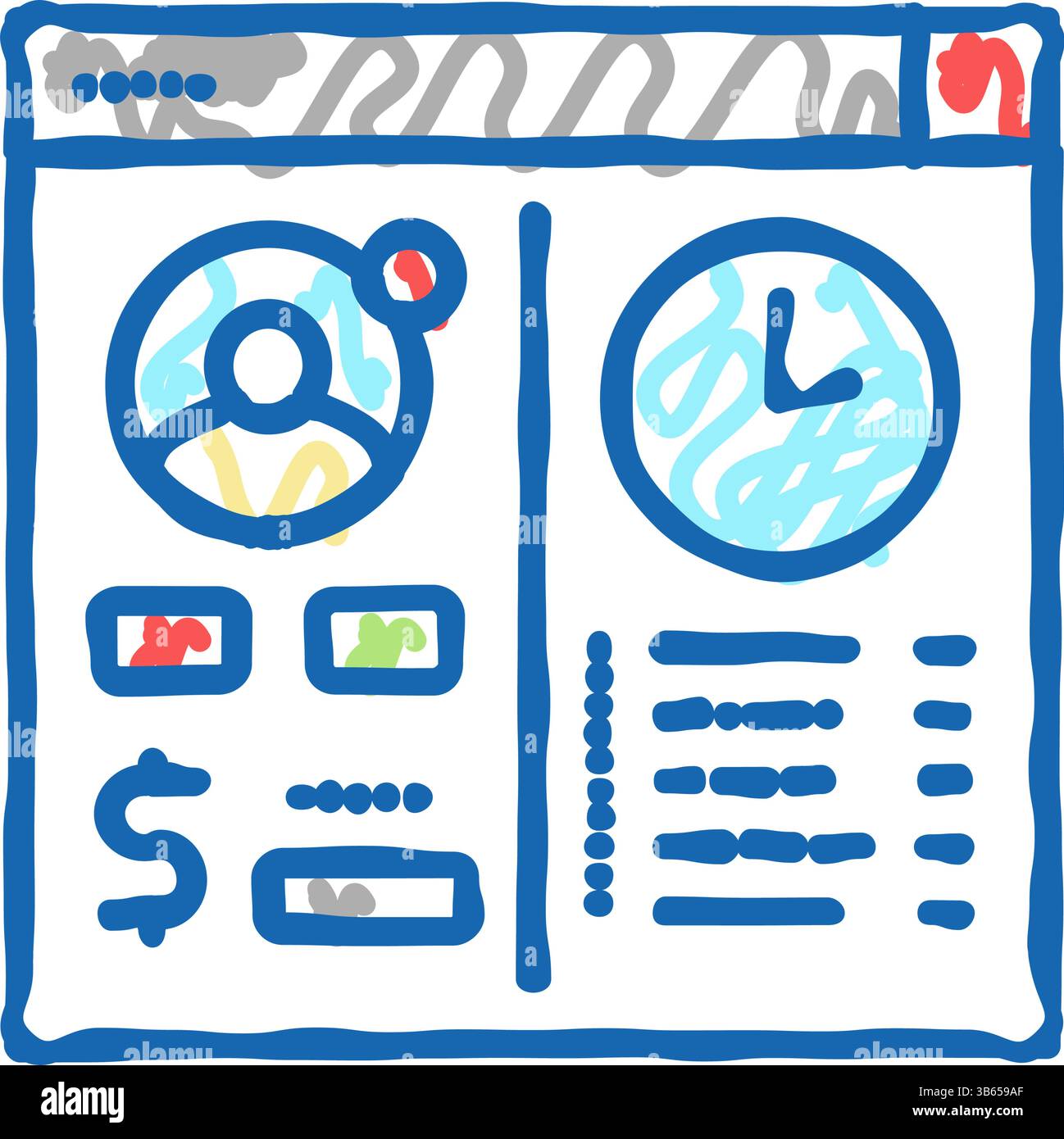 opening temporary account icon doodle illustration Stock Vector Image ...