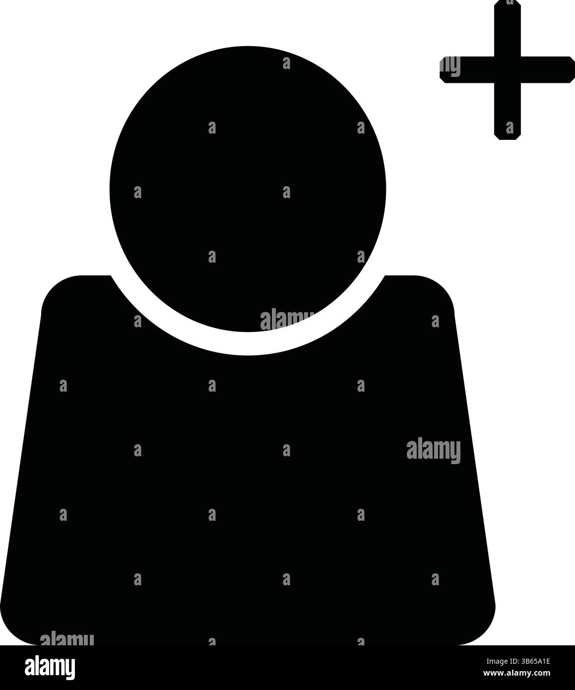 Add Contact Icon – Simple User Profile with Plus Sign for App or ...