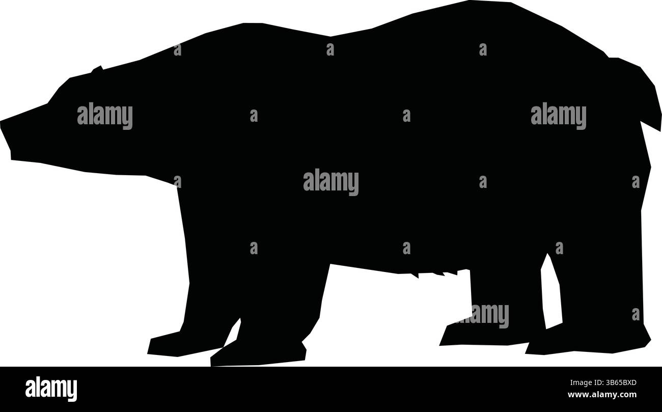 Polar bear vector symbol Black and White Stock Photos & Images - Alamy
