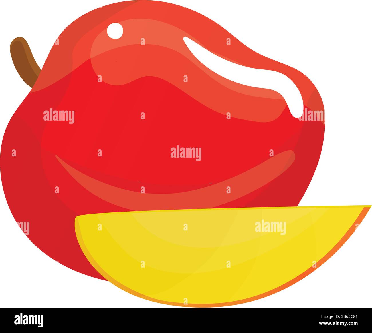 Red Mango Fruit Icon Illustration Stock Vector Image & Art - Alamy