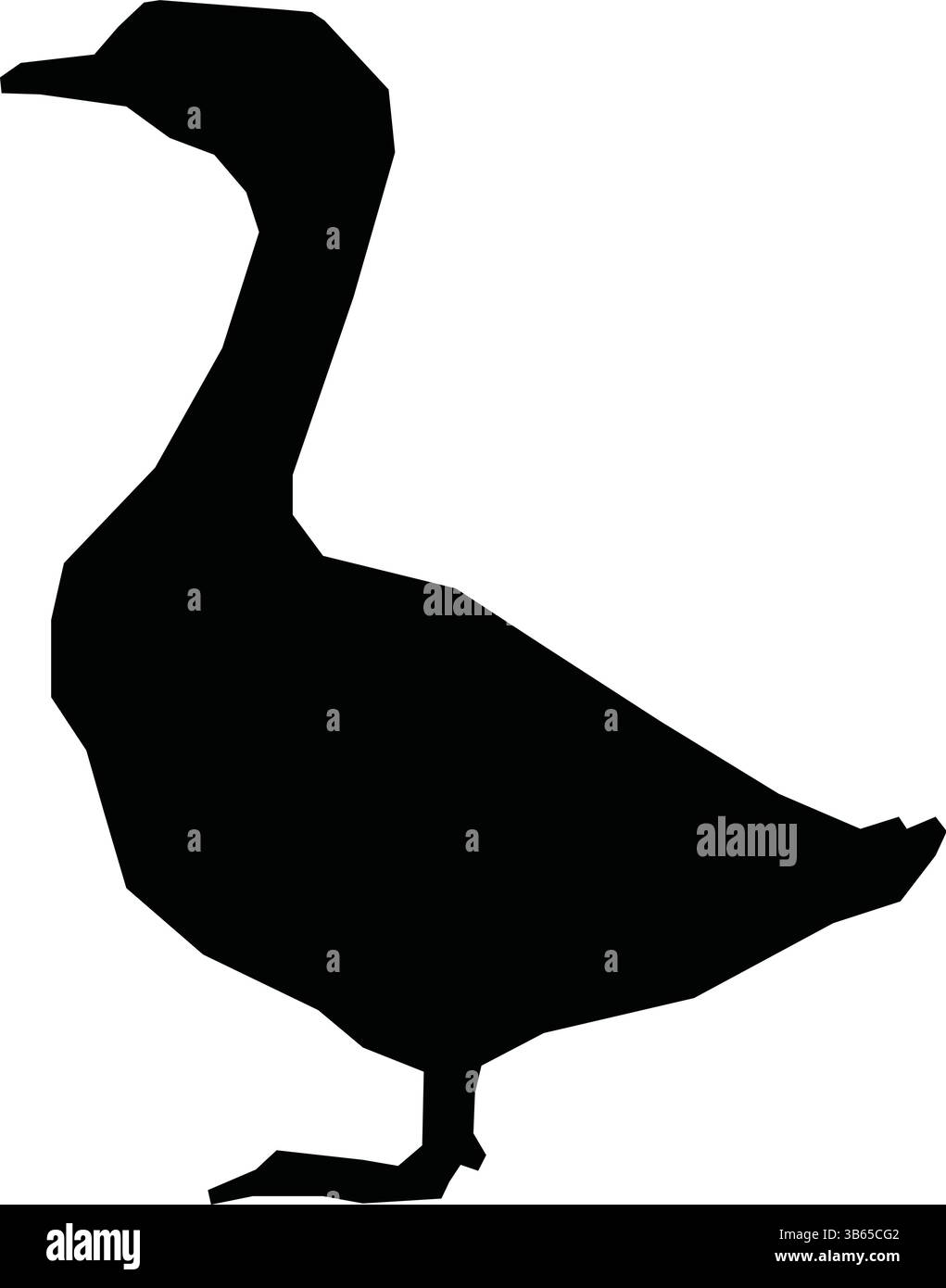 Black Silhouette of a Duck Icon Stock Vector Image & Art - Alamy