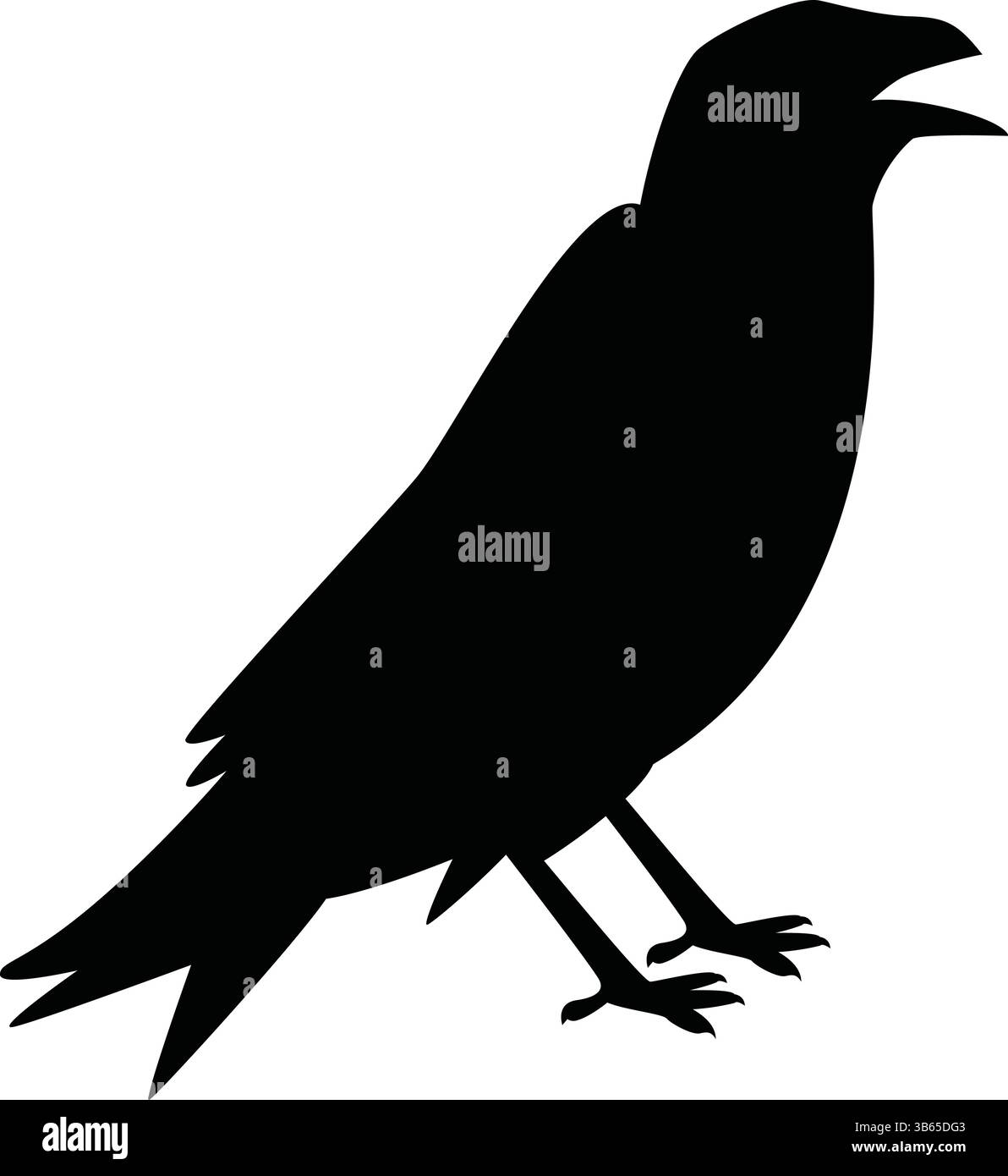 Silhouette of a Standing Raven Bird Icon Stock Vector Image & Art - Alamy
