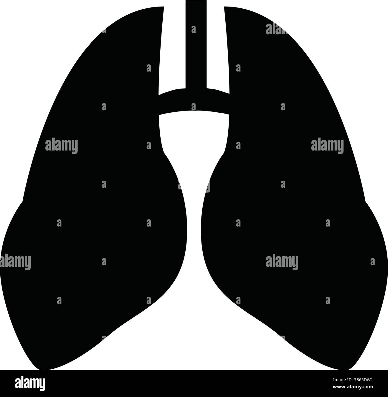 Human Lungs Icon Black and White Stock Vector Image & Art - Alamy